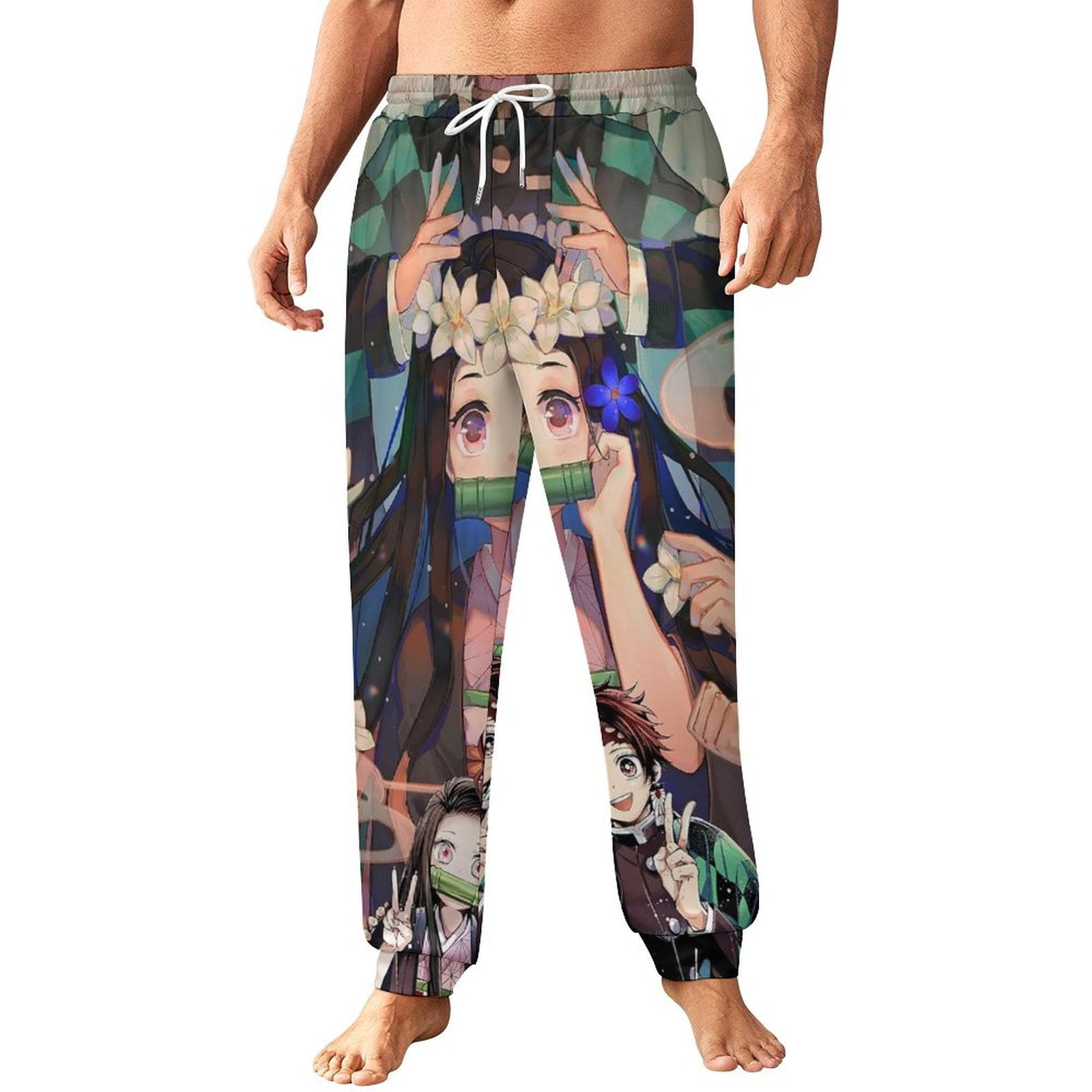 Demon Slayer Nezuko Men's Athletic Joggers Stretch Sweatpants Running ...