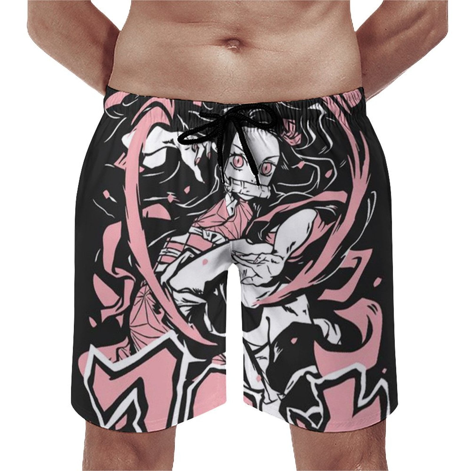 Demon Slayer Nezuko Men's Swim Trunks Quick Dry Beach Board Shorts ...