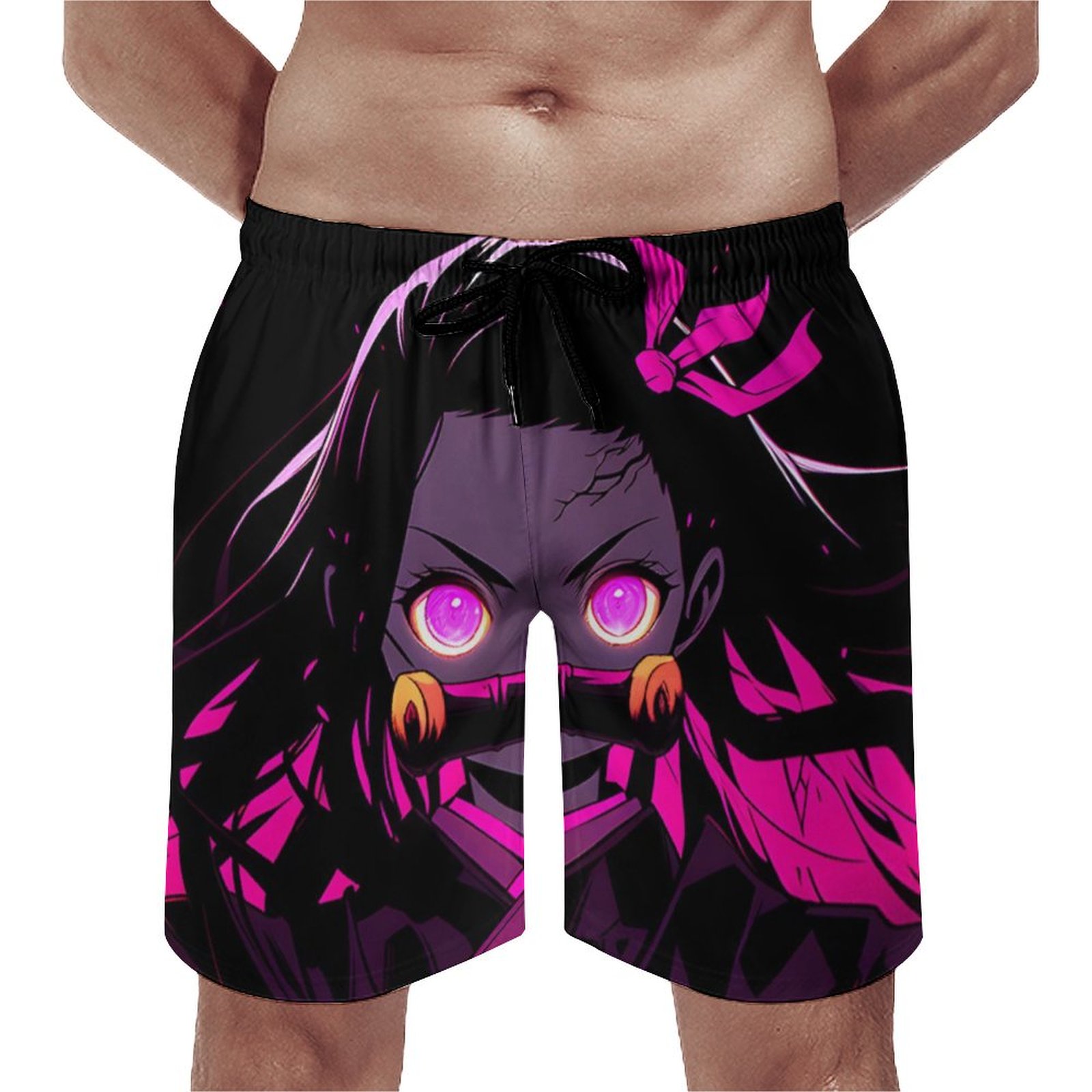 Demon Slayer Nezuko Men's Swim Trunks Quick Dry Beach Board Shorts ...