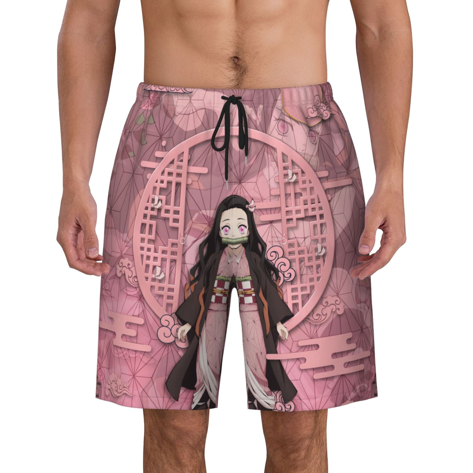 Demon Slayer Nezuko Men's Swim Trunks Quick Dry Board Shorts Bathing ...