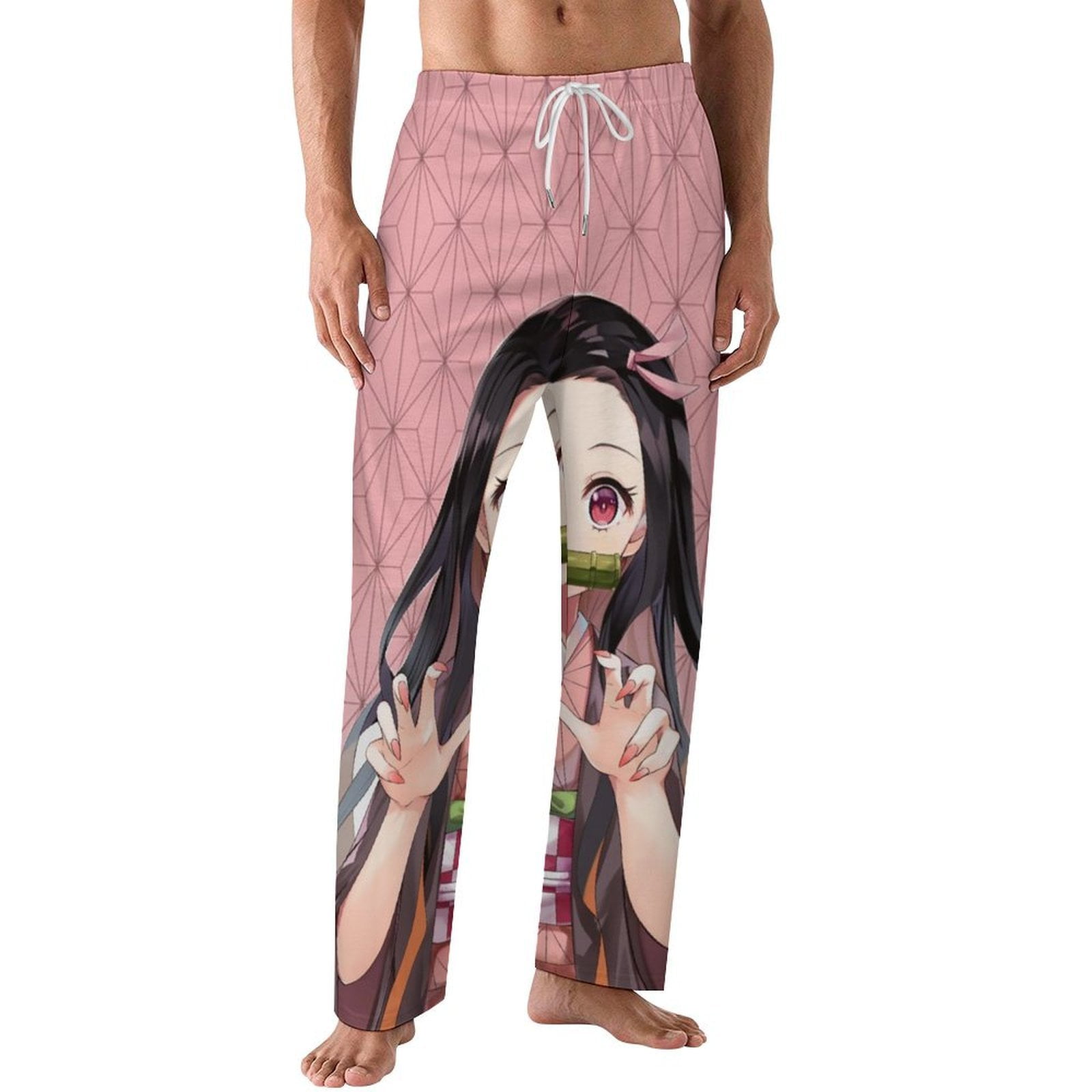 Demon Slayer Nezuko Mens Pajama Pants PJs Bottoms Sleepwear Lounge ...