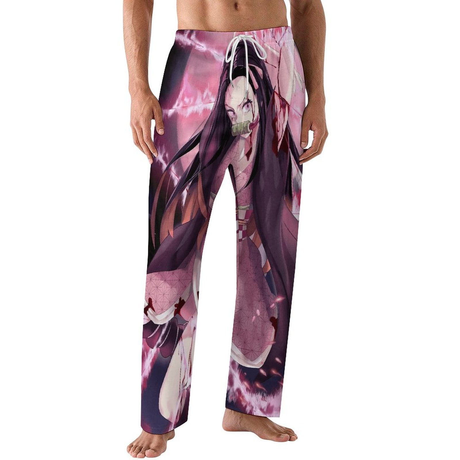 Demon Slayer Nezuko Mens Pajama Pants PJs Bottoms Sleepwear Lounge ...
