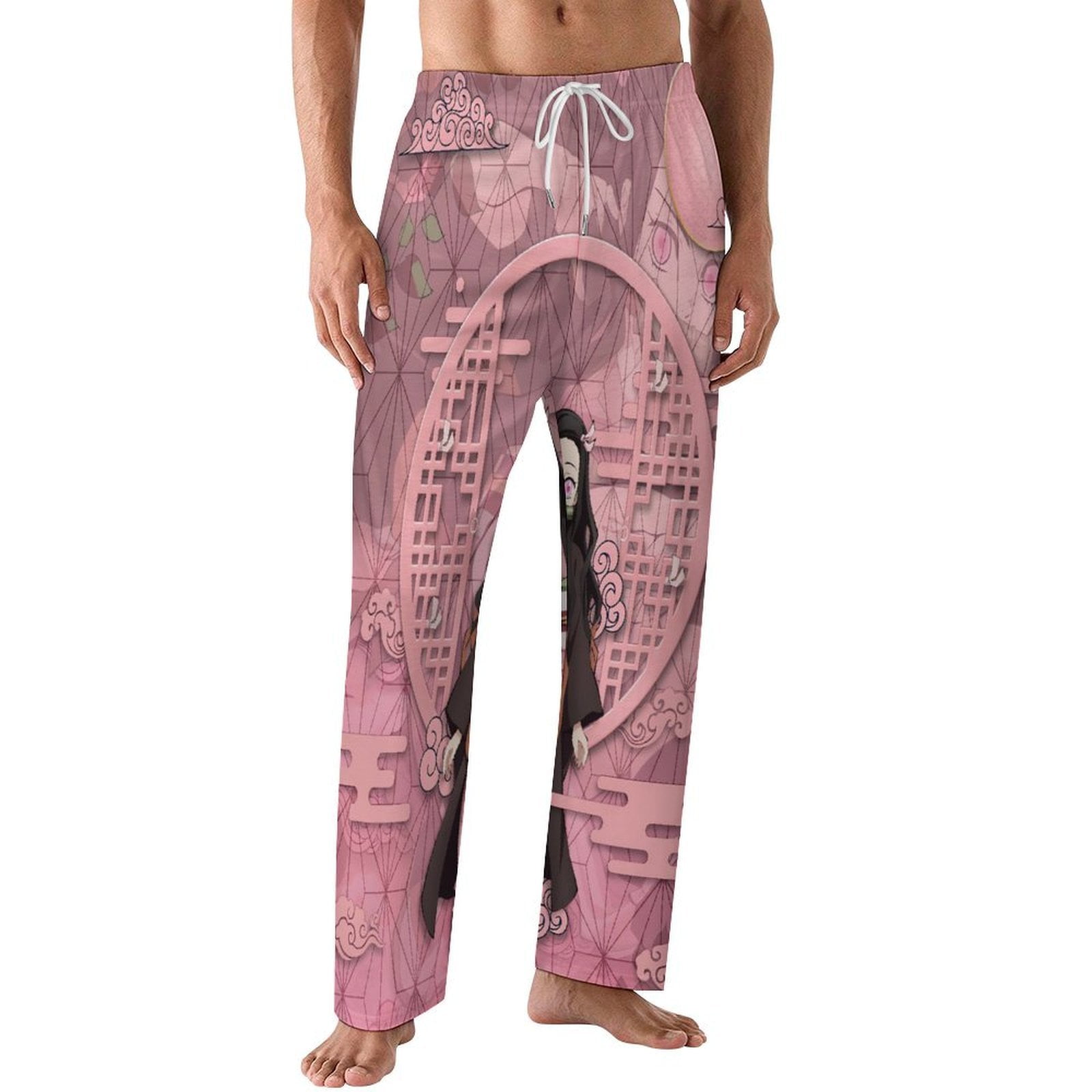 Demon Slayer Nezuko Mens Pajama Pants PJs Bottoms Sleepwear Lounge ...