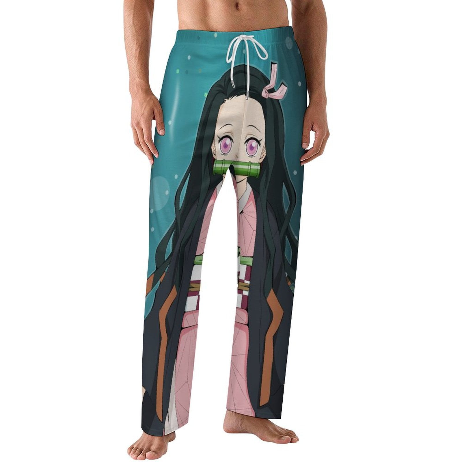 Demon Slayer Nezuko Mens Pajama Pants PJs Bottoms Sleepwear Lounge ...