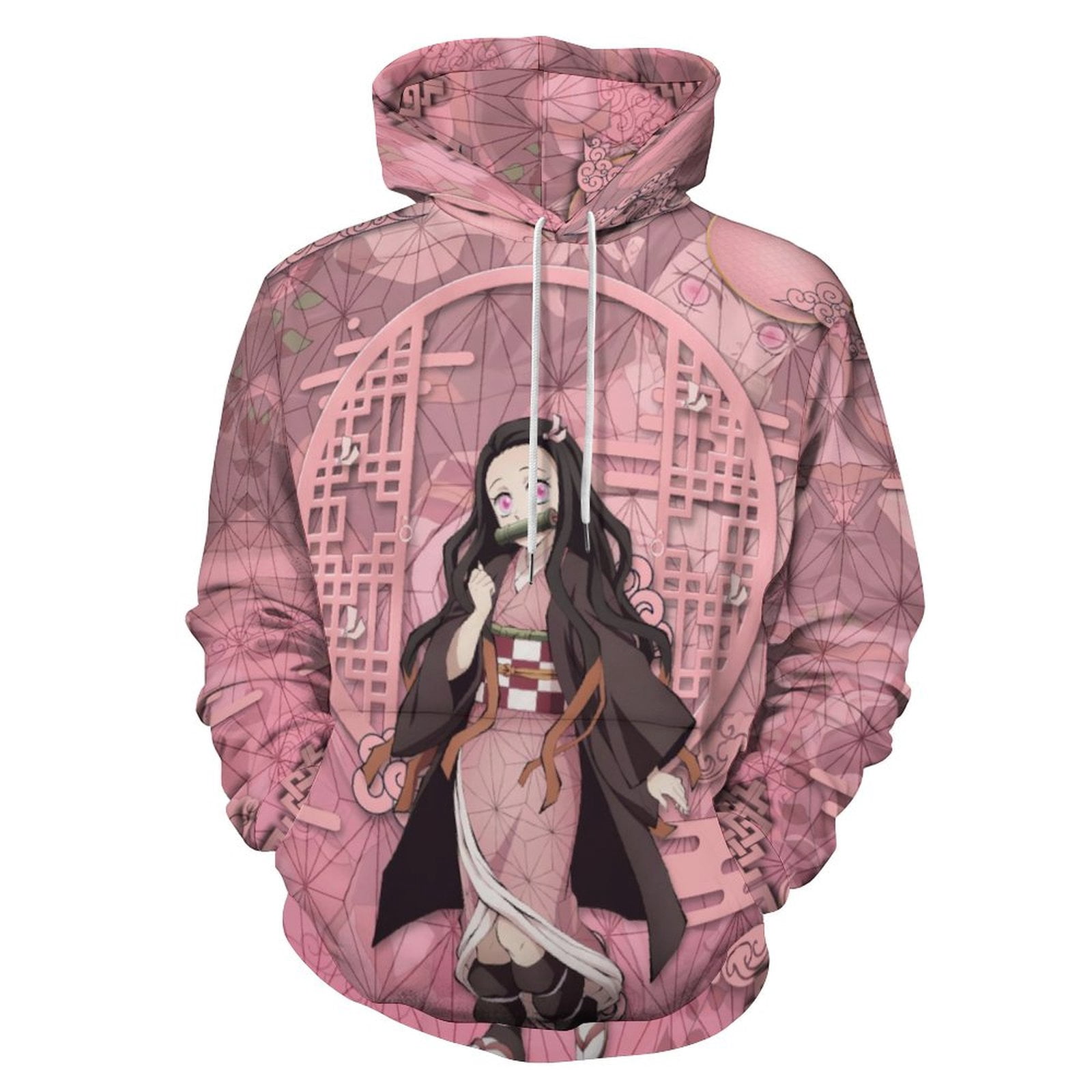 Demon Slayer Nezuko Mens Womens Novelty Hoodie 3D Print Pullover Hooded ...