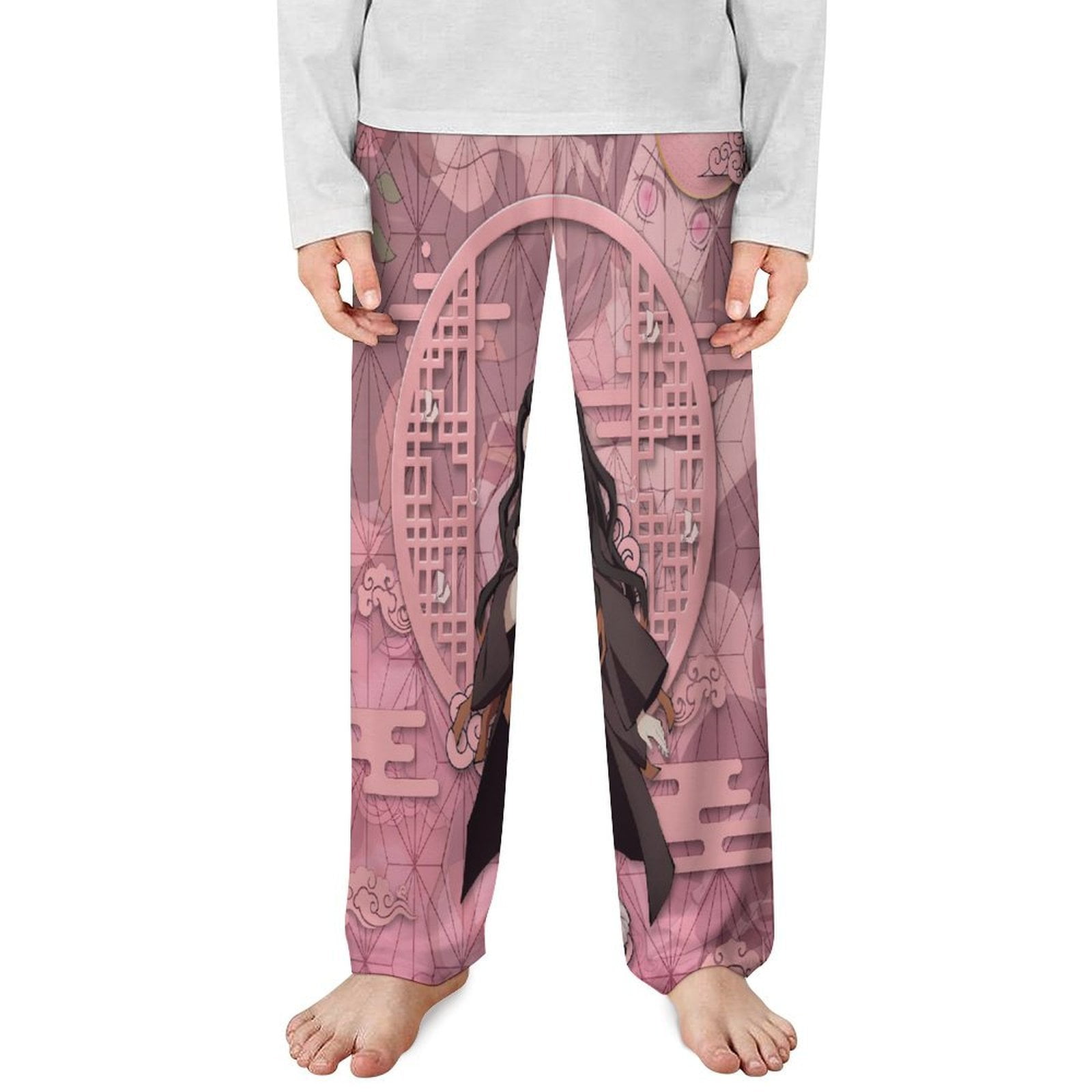 Demon Slayer Nezuko Pajama Pants Long Sleep Pants Soft Elastic Waist PJ ...
