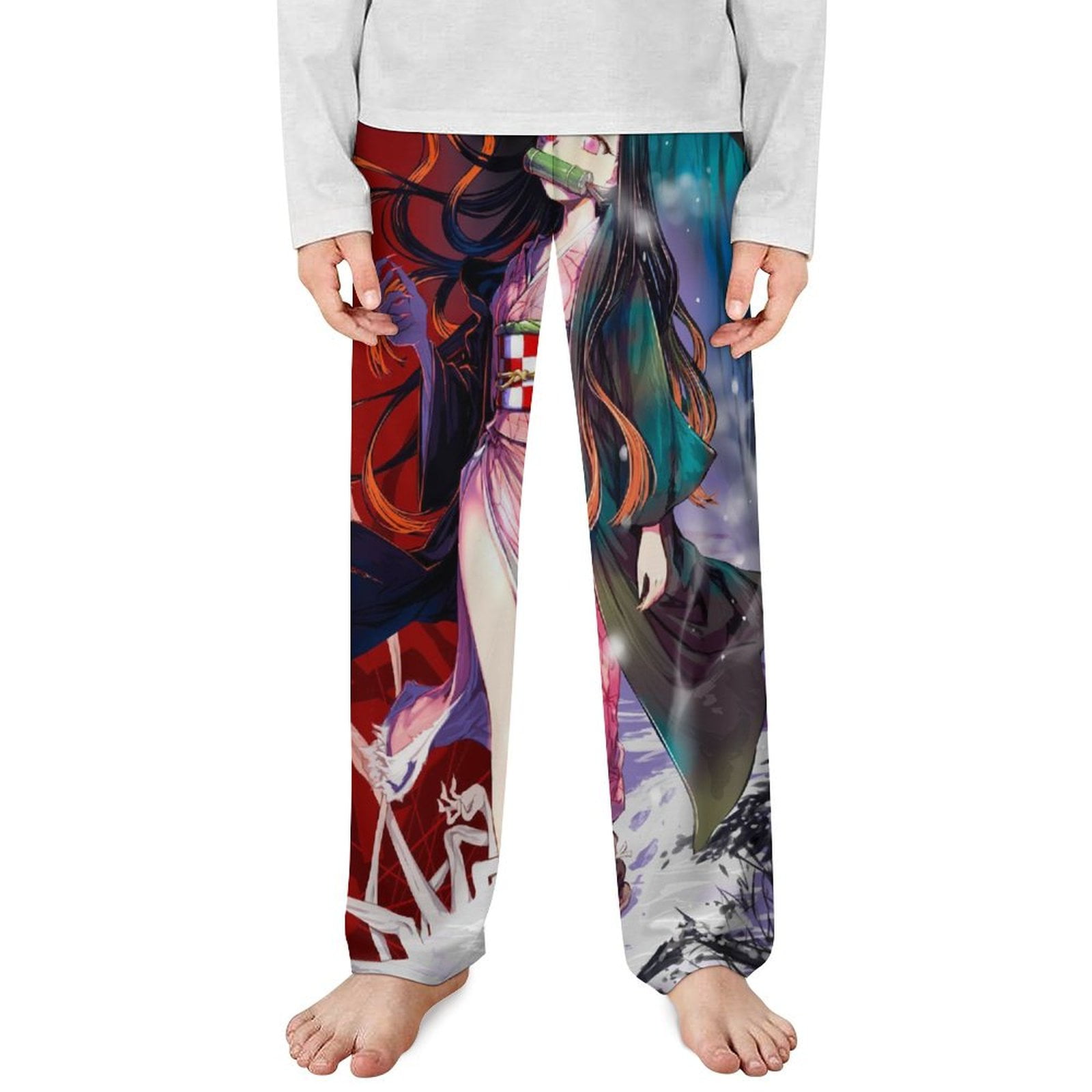 Demon Slayer Nezuko Pajama Pants Long Sleep Pants Soft Elastic Waist ...