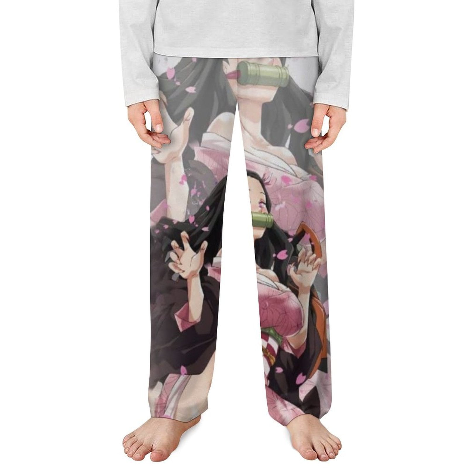 Demon Slayer Nezuko Pajama Pants Long Sleep Pants Soft Elastic Waist ...