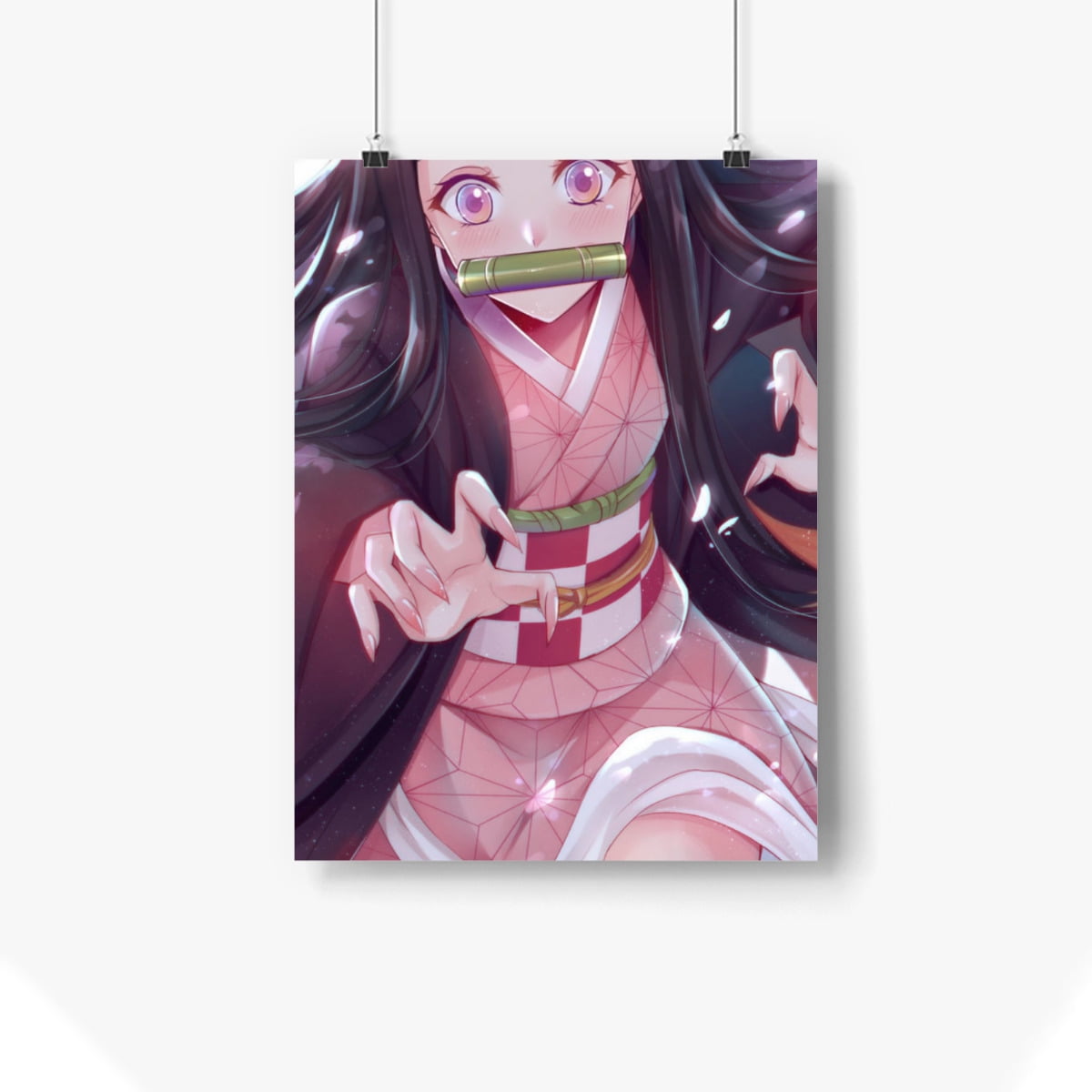 Demon Slayer Nezuko Poster Comic Poster for Room Aesthetic Canvas Wall ...