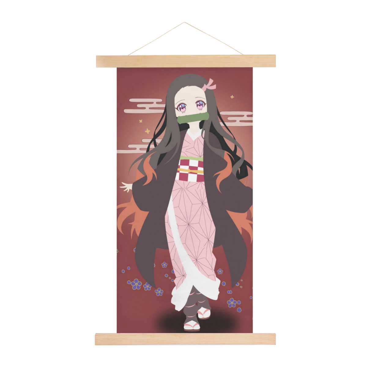 Demon Slayer Nezuko Poster Genshin Hanging Scroll Cartoon Comic ...