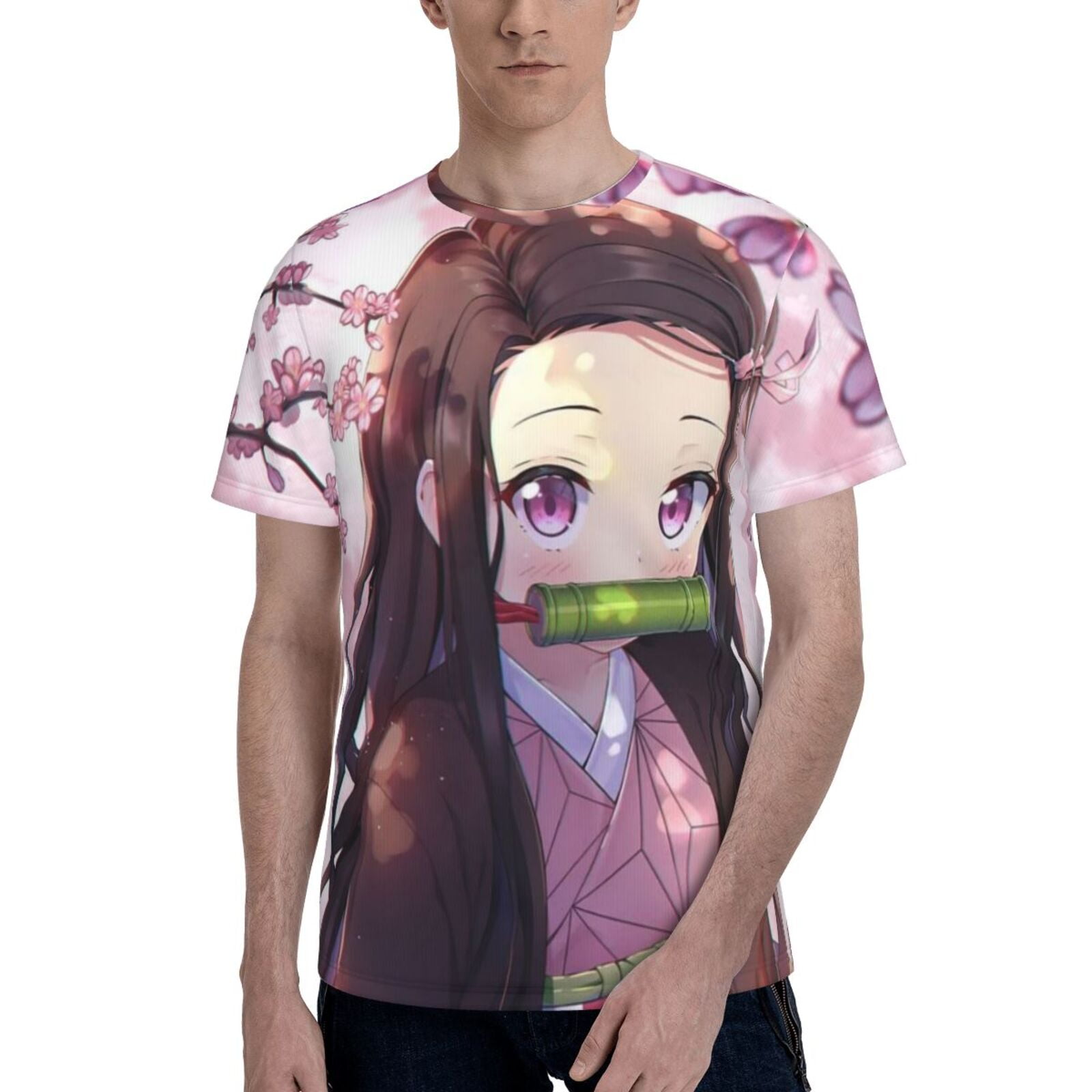 Demon Slayer Nezuko Shirt 3d Printed T Shirt Crewneck Short Sleeve Top ...