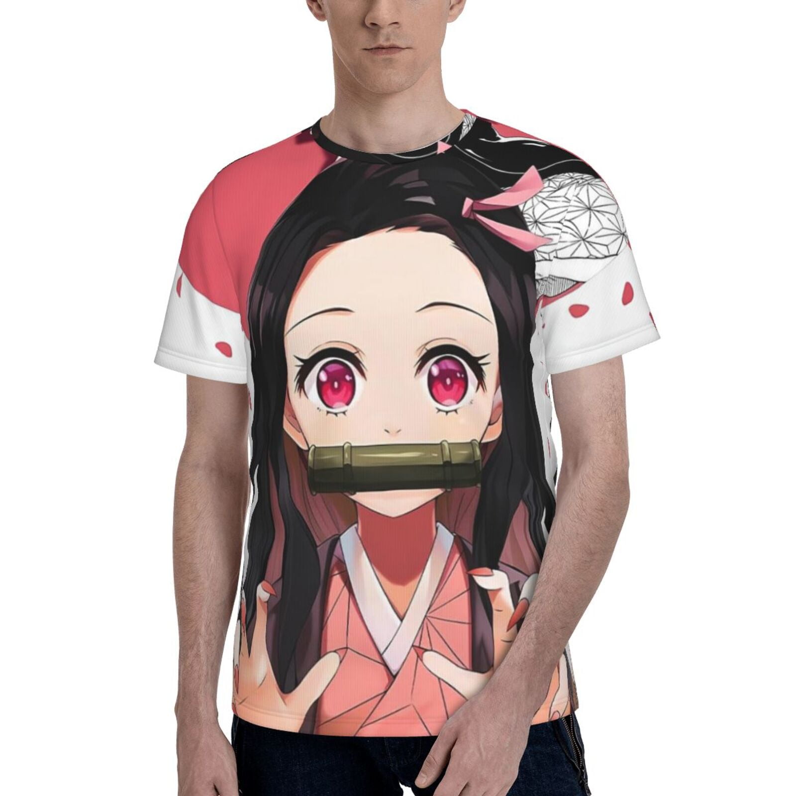 Demon Slayer Nezuko Shirt 3d Printed T Shirt Crewneck Short Sleeve Top ...