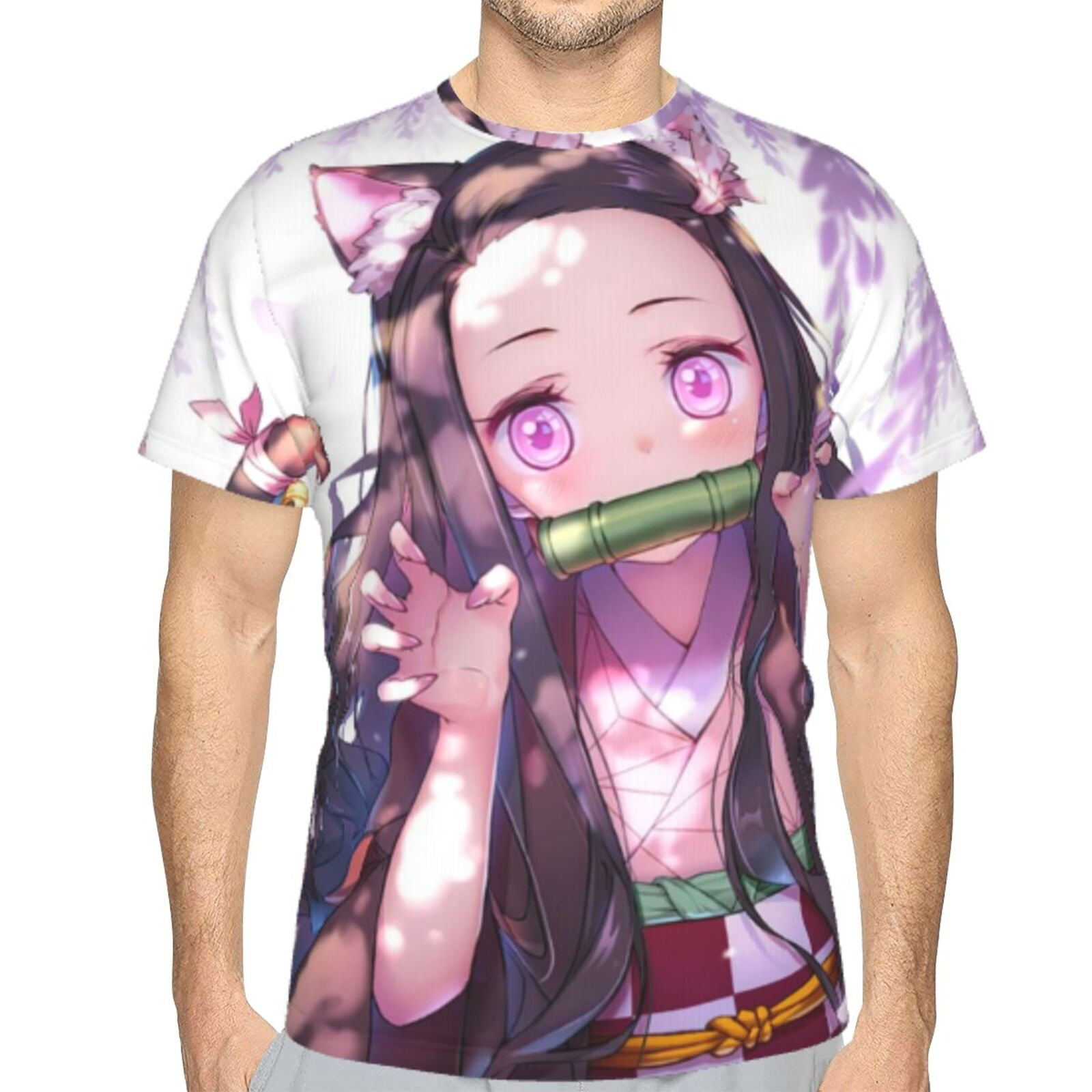 Demon Slayer Nezuko Shirt 3d Printed T Shirt Crewneck Short Sleeve Top ...