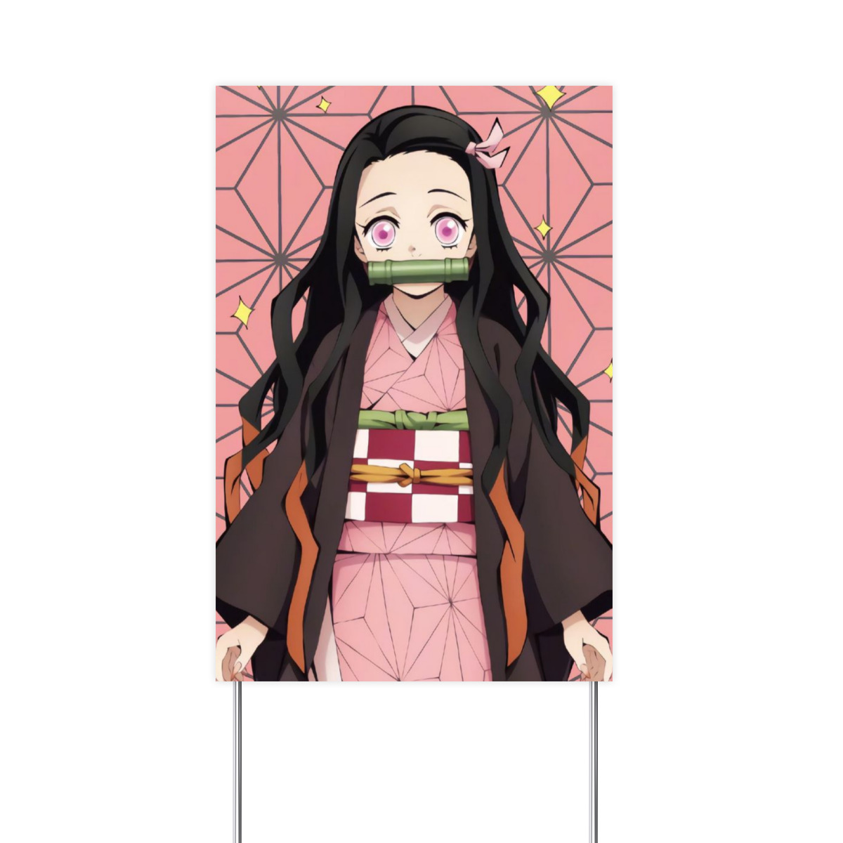 Demon Slayer Nezuko Sign Yard Garden Club Farm Bathroom Wall Decor Sign ...