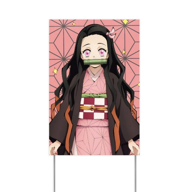 Demon Slayer Nezuko Sign Yard Garden Club Farm Bathroom Wall Decor Sign ...