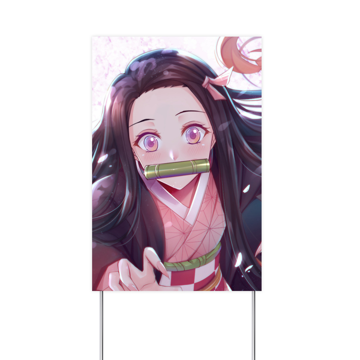 Demon Slayer Nezuko Sign Yard Garden Club Farm Bathroom Wall Decor Sign ...