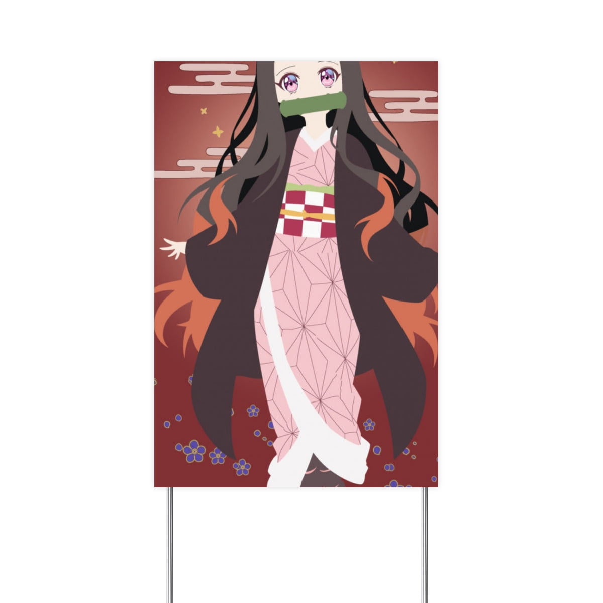 Demon Slayer Nezuko Sign Yard Garden Club Farm Bathroom Wall Decor Sign ...