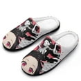 Demon Slayer Nezuko Slippers for Mens, Soft Plush Anti-slip Fluffy ...