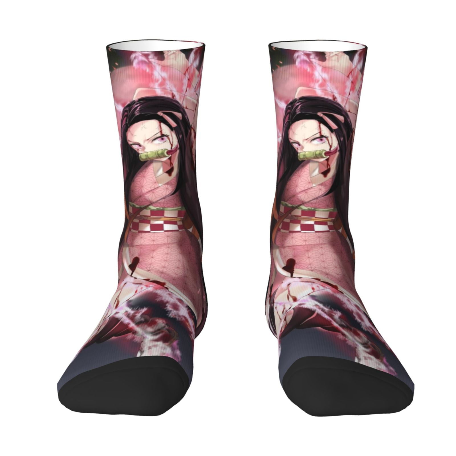 Demon Slayer Nezuko Socks Crew Socks Funny Novelty Long Socks Unisex ...