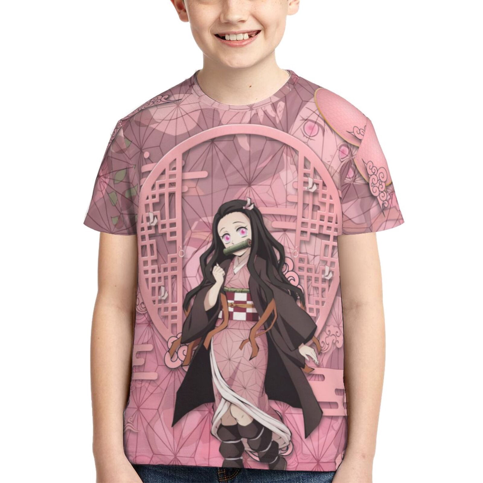 Demon Slayer Nezuko T Shirts 3d Printed Short Sleeve Tee Shirt For Boys ...