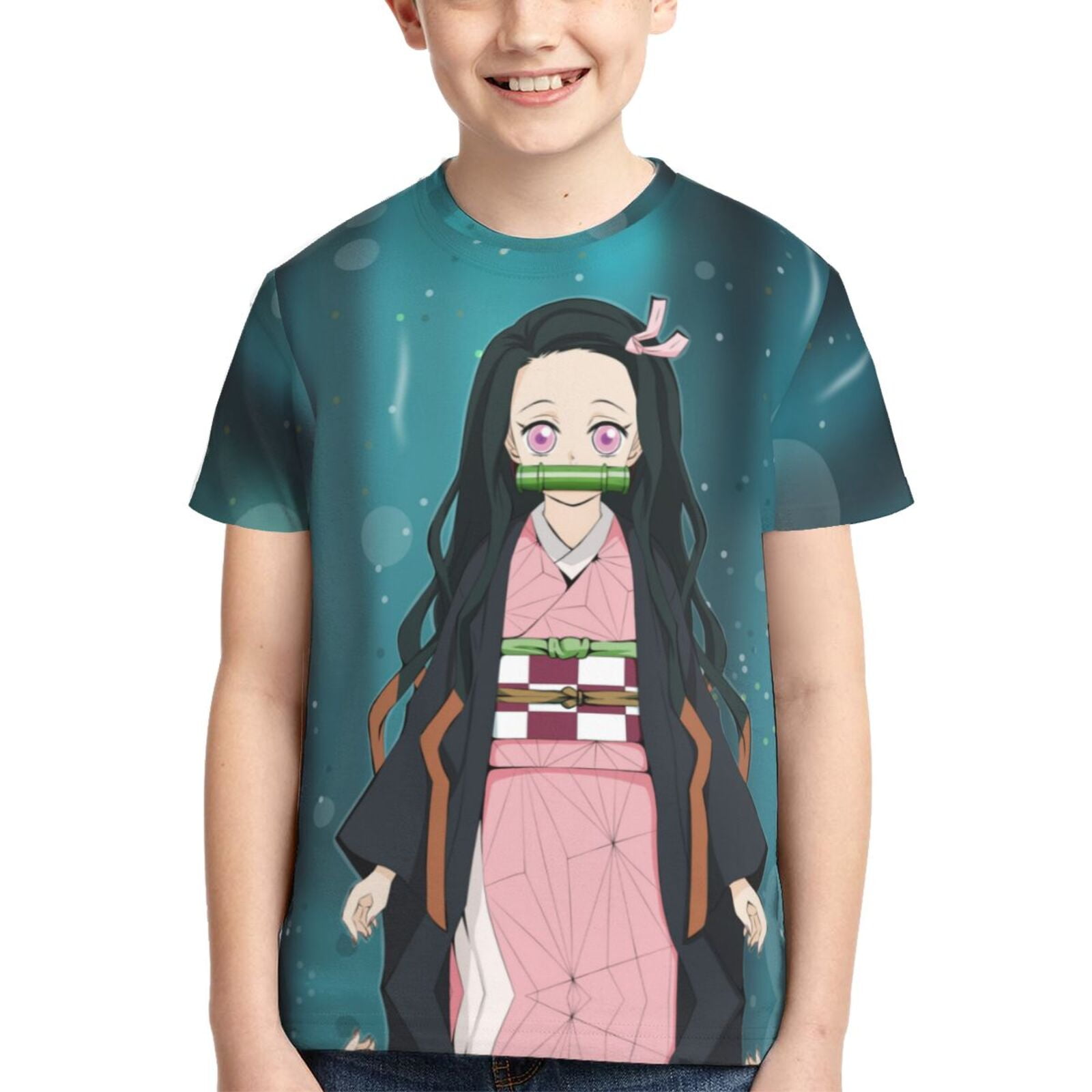 Demon Slayer Nezuko T Shirts 3d Printed Short Sleeve Tee Shirt For Boys ...