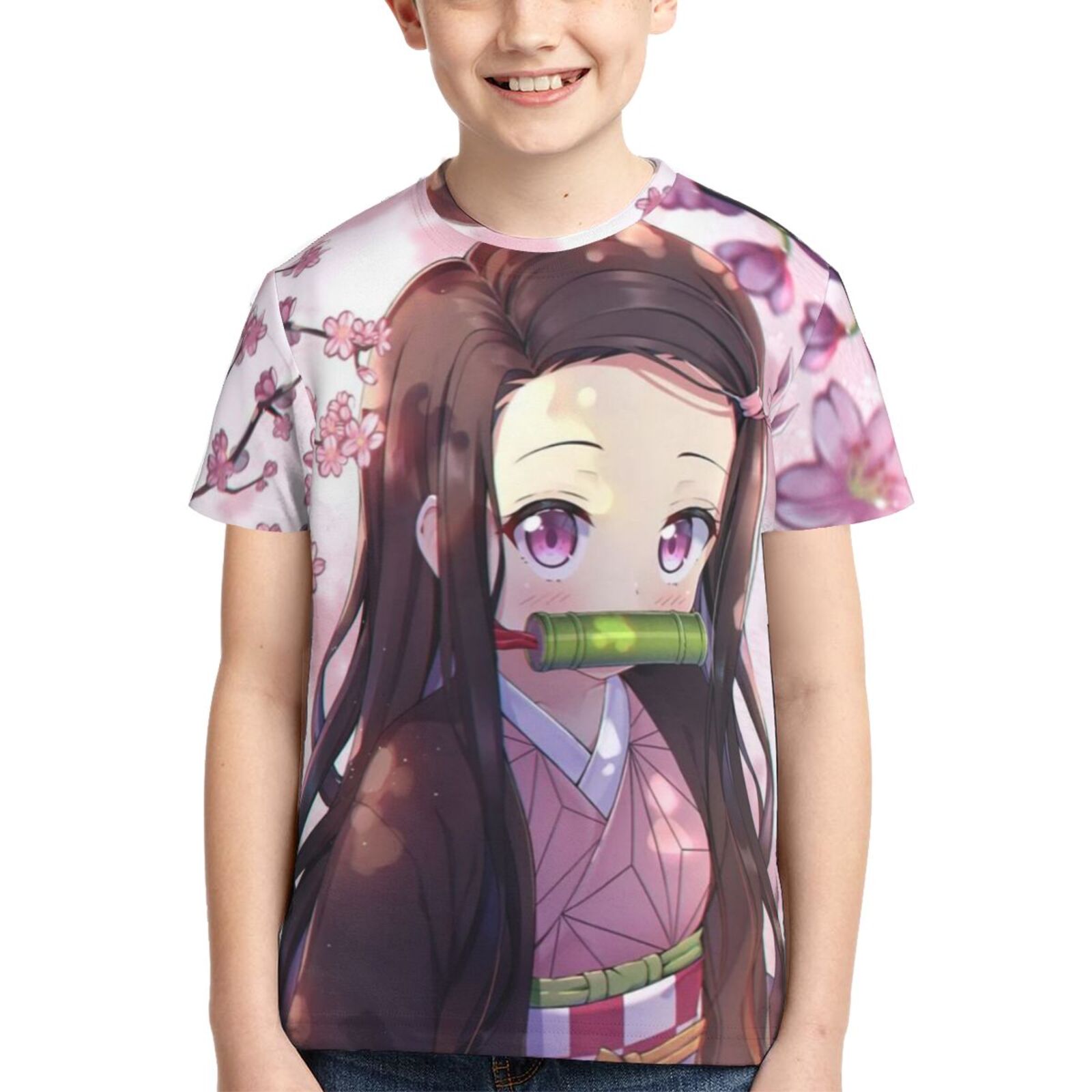 Demon Slayer Nezuko T Shirts 3d Printed Short Sleeve Tee Shirt For Boys ...