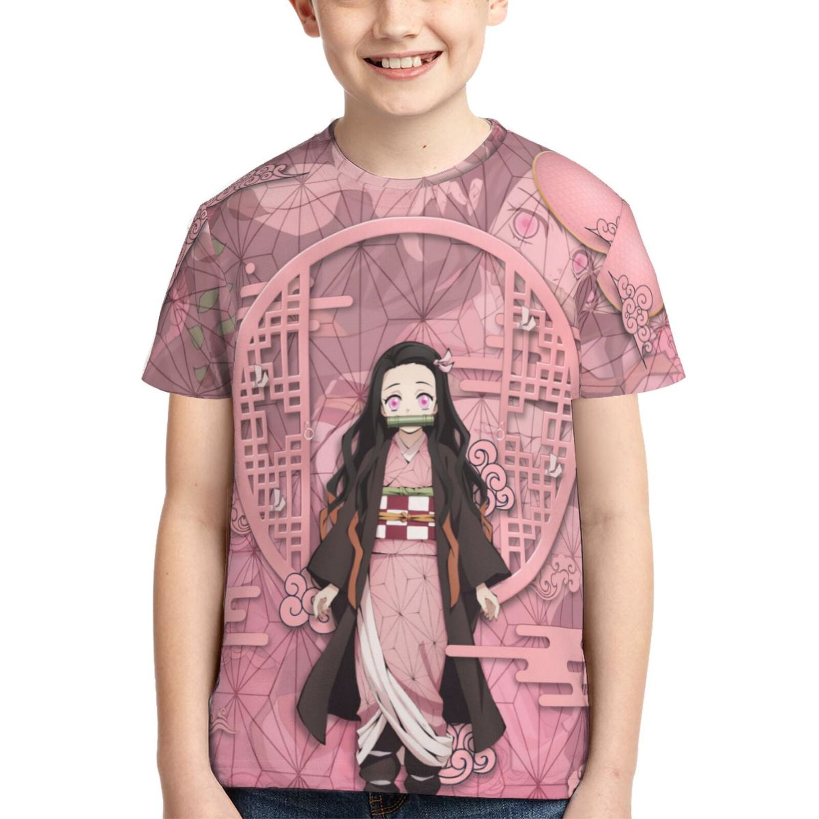 Demon Slayer Nezuko T Shirts 3d Printed Short Sleeve Tee Shirt For Boys ...