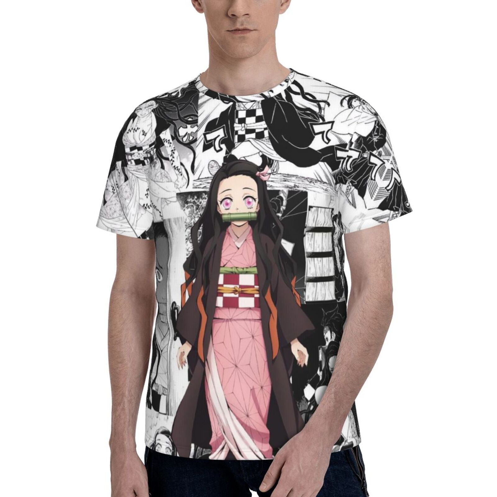 Demon Slayer Nezuko T-Shirts 3d Printed Short Sleeve Tee Shirt For Men ...
