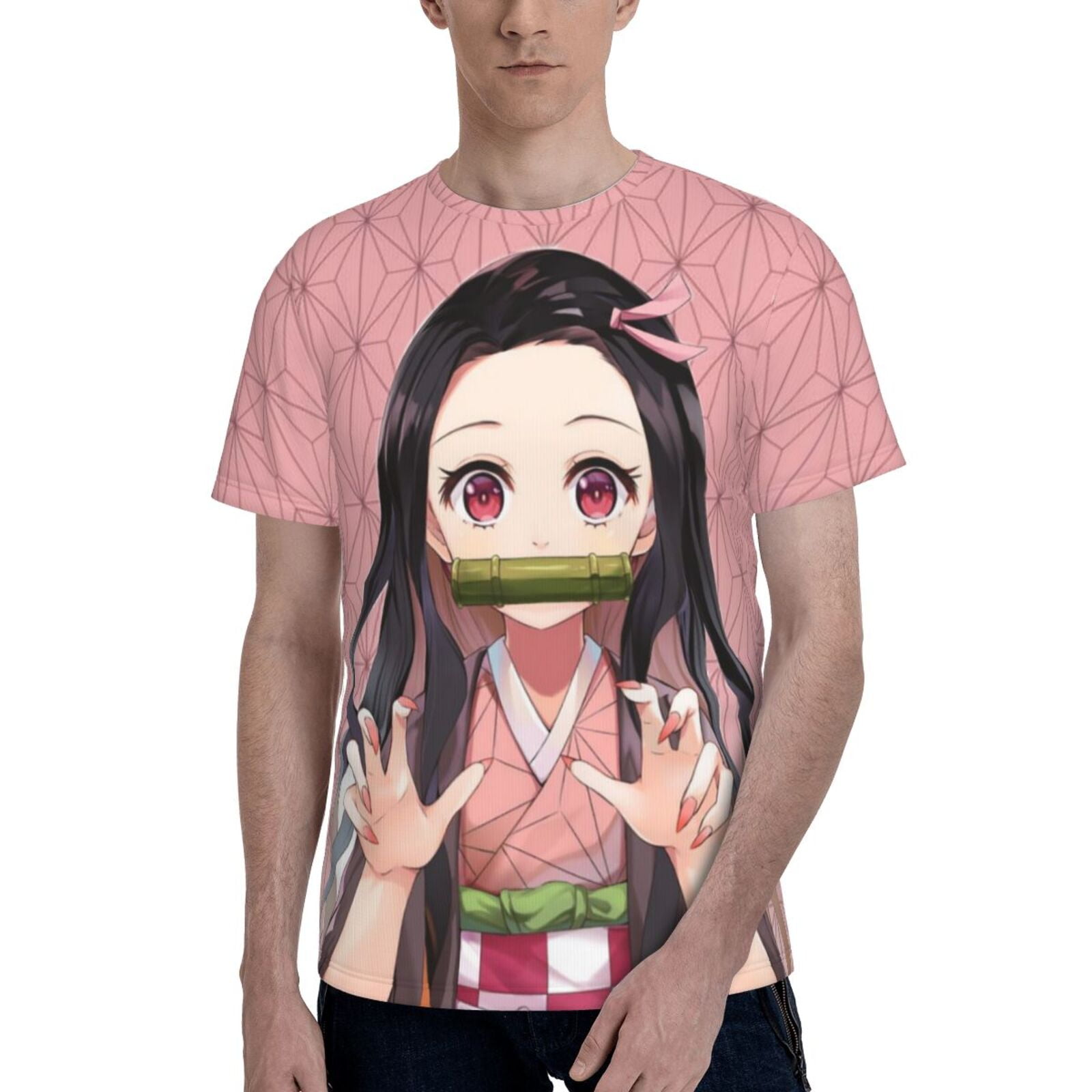 Demon Slayer Nezuko T-Shirts 3d Printed Short Sleeve Tee Shirt For Men ...