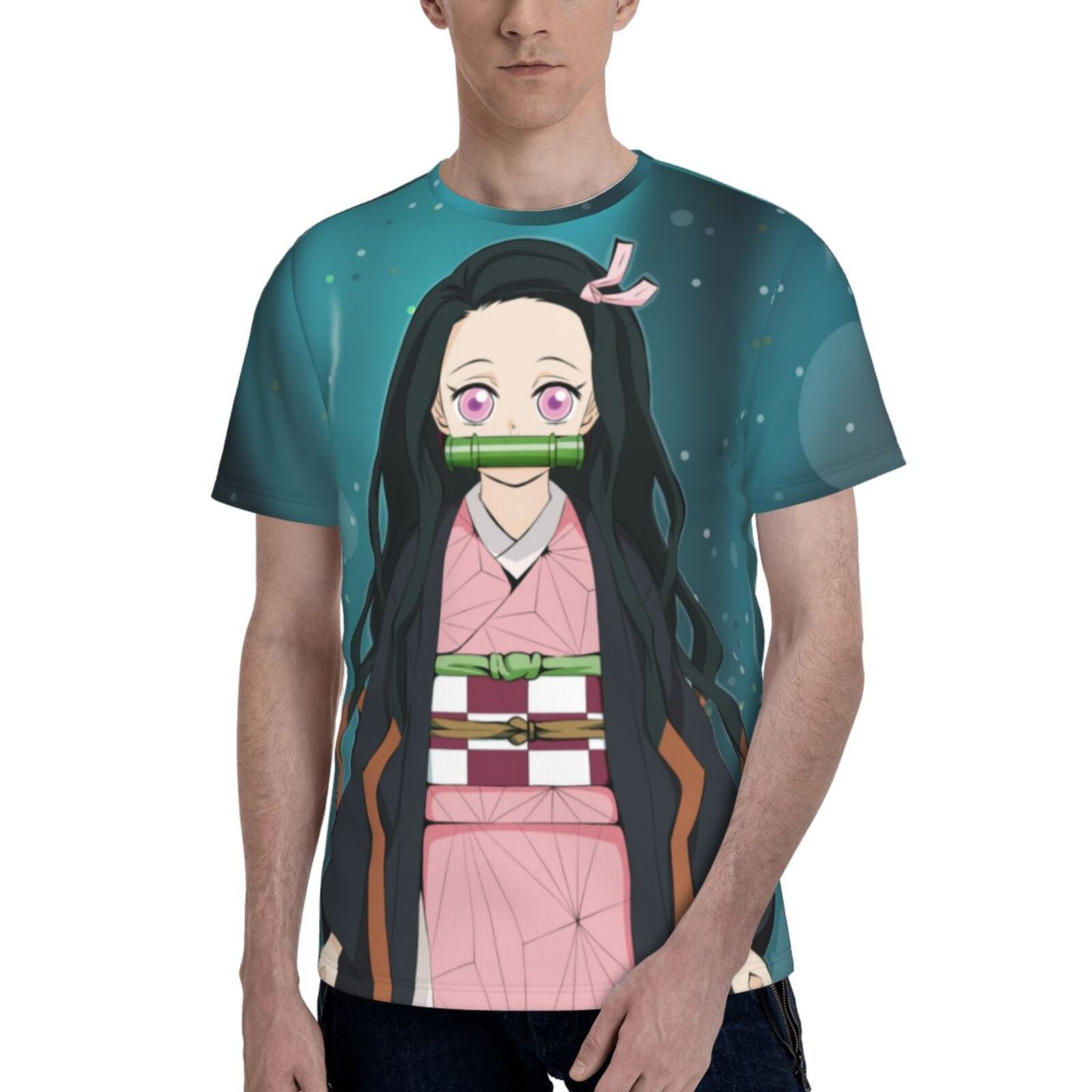 Demon Slayer Nezuko T-Shirts 3d Printed Short Sleeve Tee Shirt For Men ...