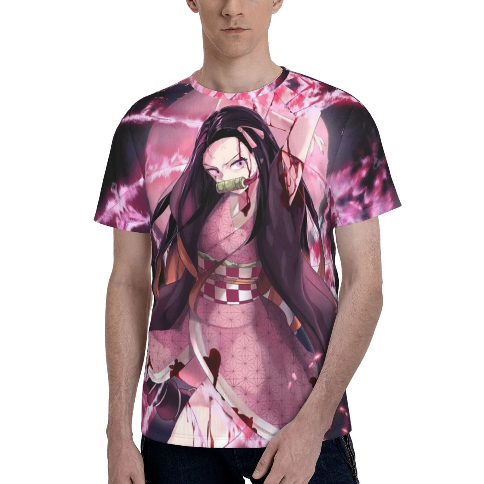 Demon Slayer Nezuko T-Shirts 3d Printed Short Sleeve Tee Shirt For Men ...