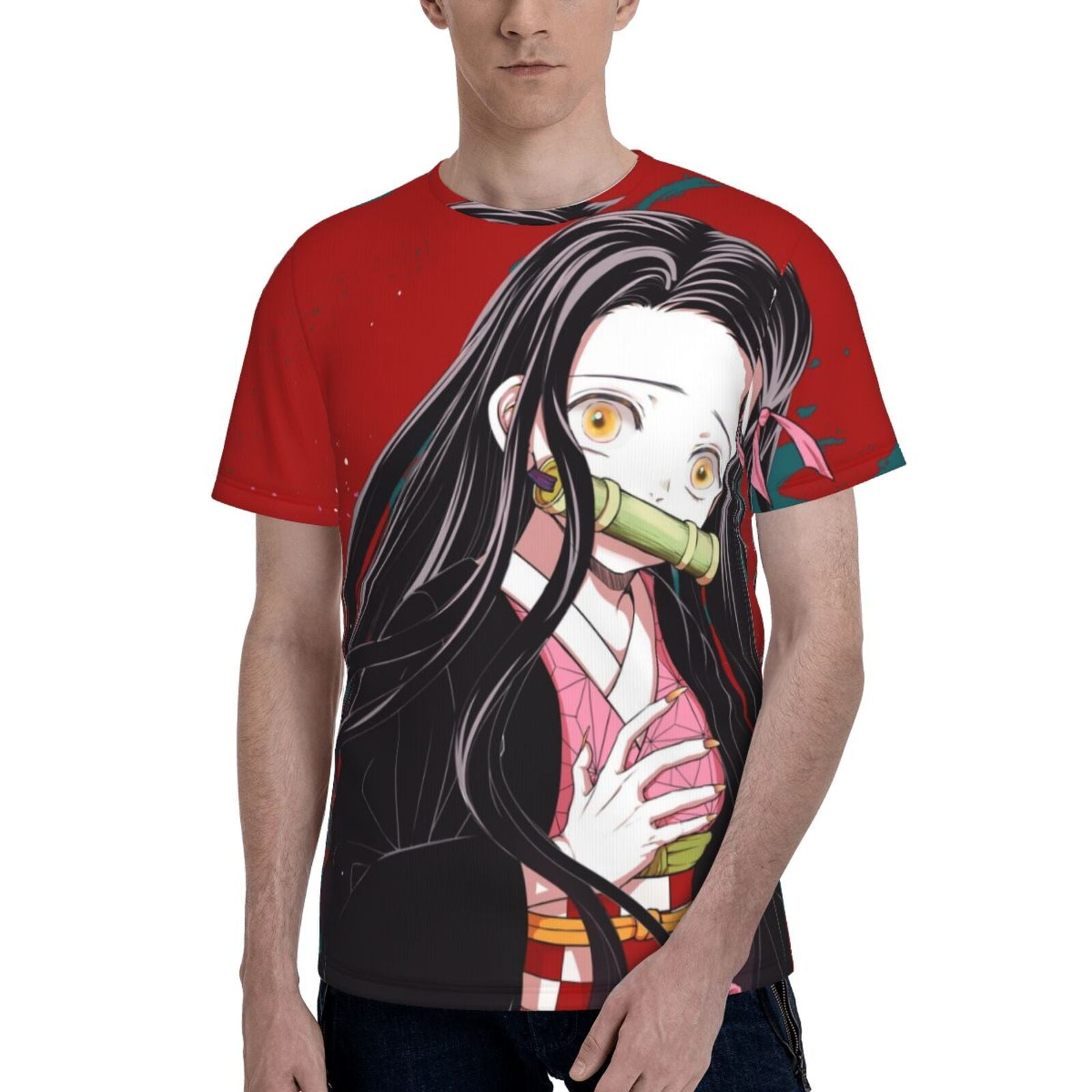 Demon Slayer Nezuko T-Shirts 3d Printed Short Sleeve Tee Shirt For Men ...