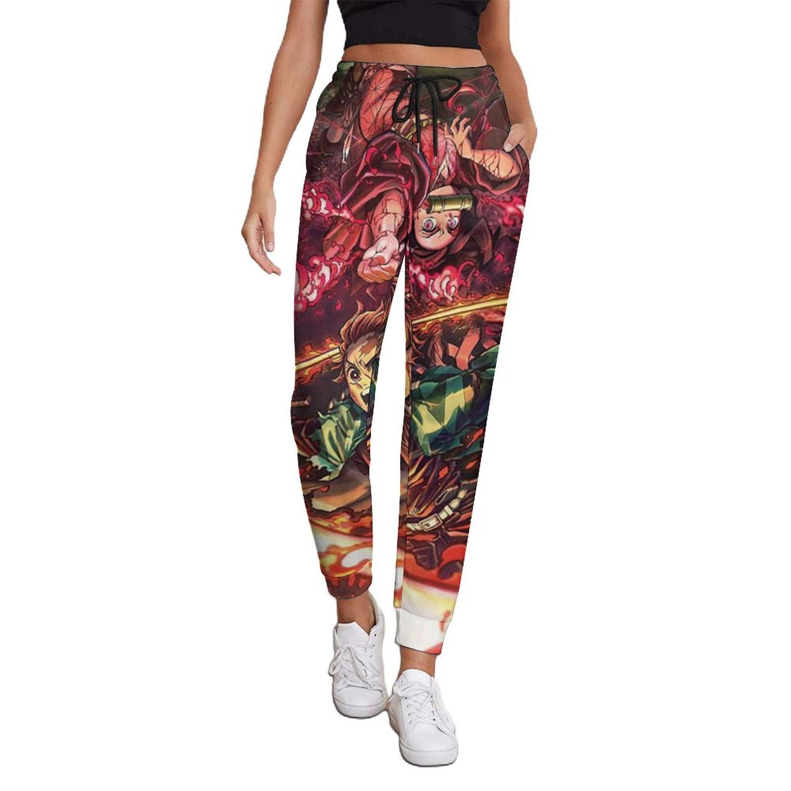 Demon Slayer Nezuko Tanjiro Fashion Sweatpants For Womens Joggers Pants ...