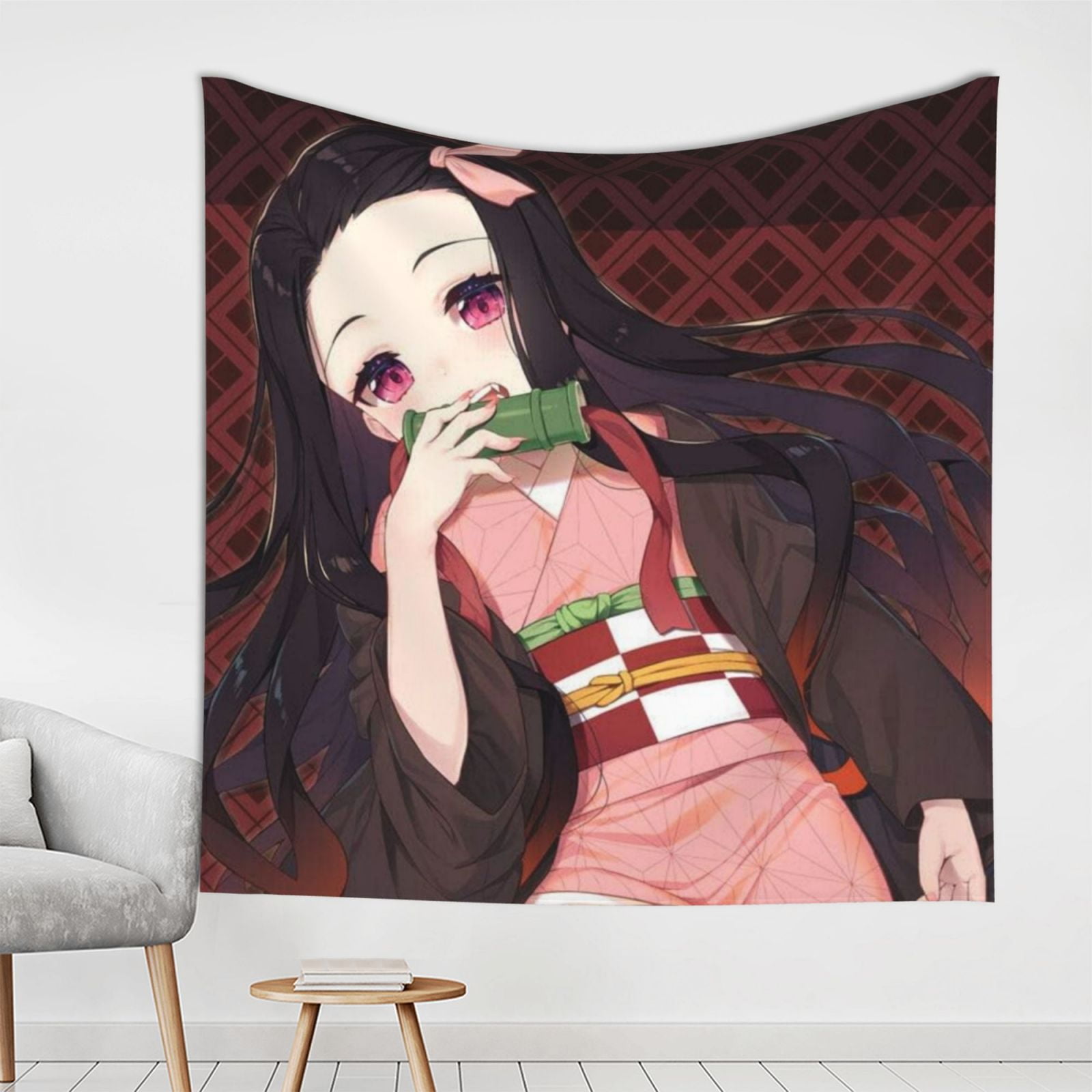 Demon Slayer Nezuko Tapestry Wall Hanging Wall Art Decor Wall Tapestry ...