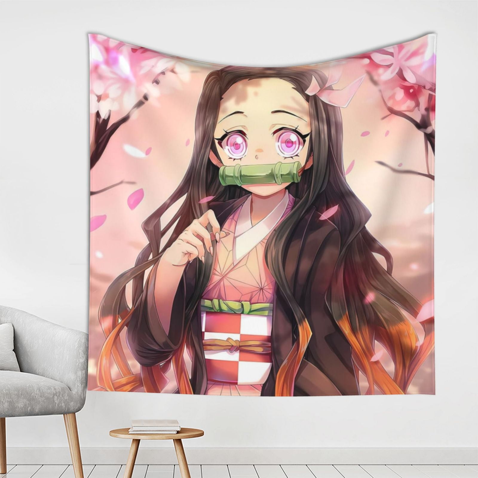 Demon Slayer Nezuko Tapestry Wall Hanging Wall Art Decor Wall Tapestry ...