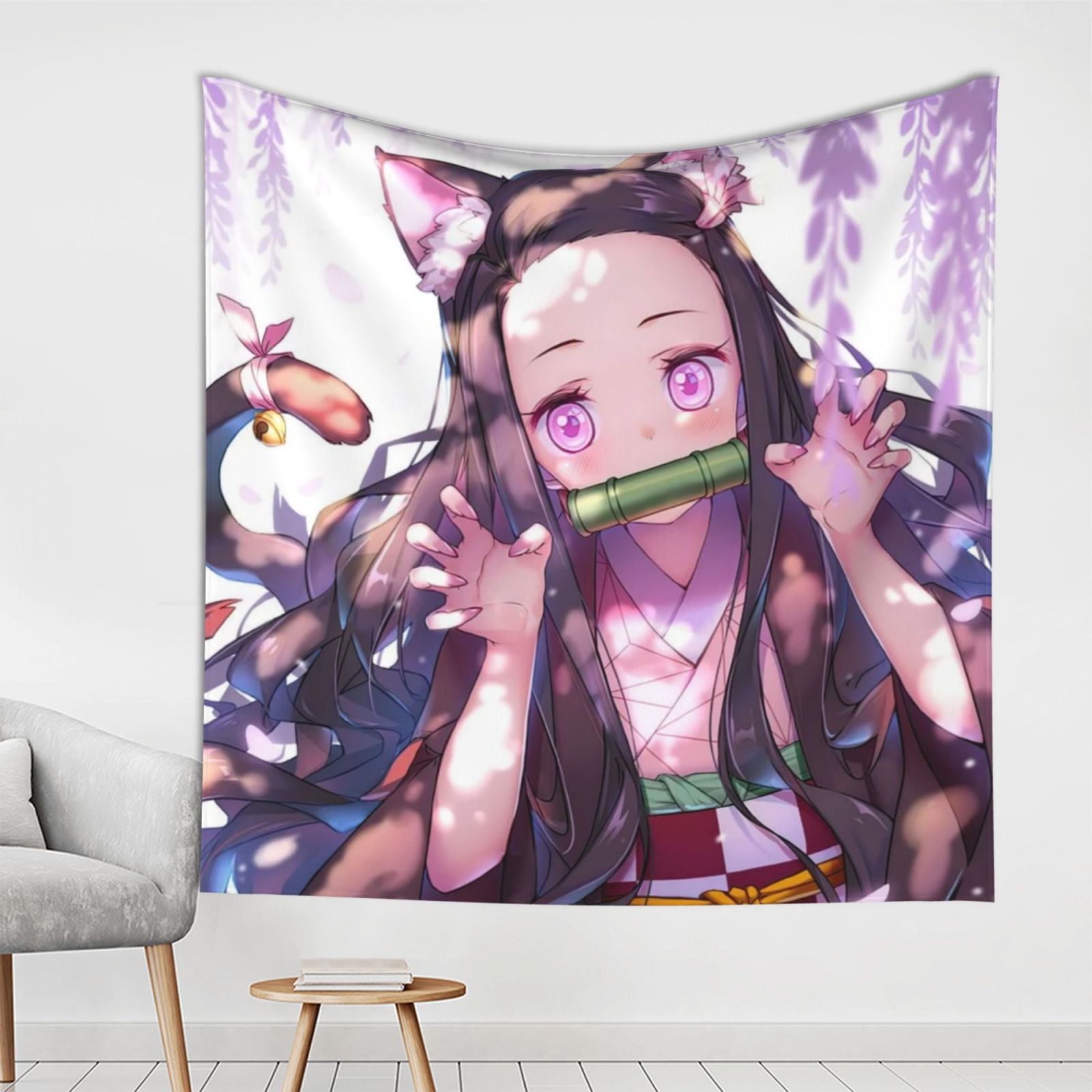 Demon Slayer Nezuko Tapestry Wall Hanging Wall Art Decor Wall Tapestry ...