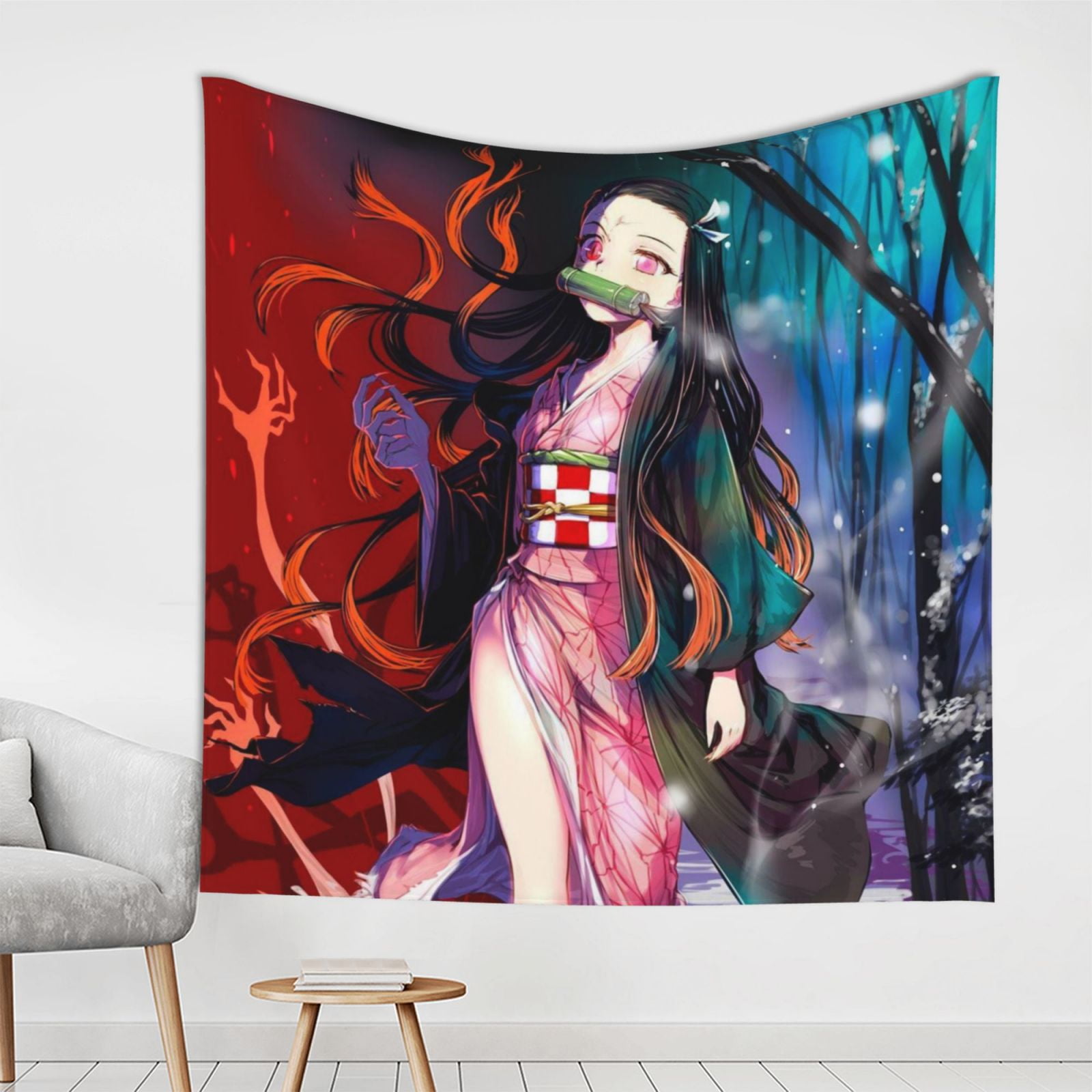 Demon Slayer Nezuko Tapestry Wall Hanging Wall Art Decor Wall Tapestry ...