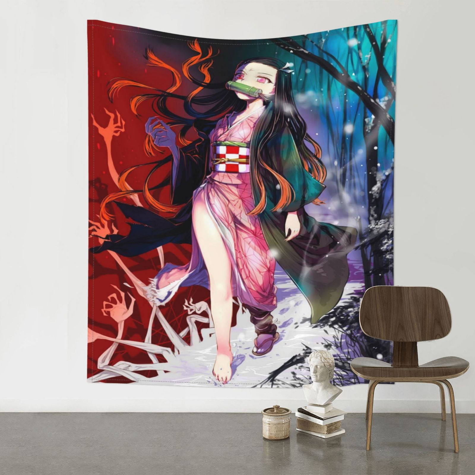 Demon Slayer Nezuko Tapestry Wall Hanging Wall Art Decor Wall Tapestry ...