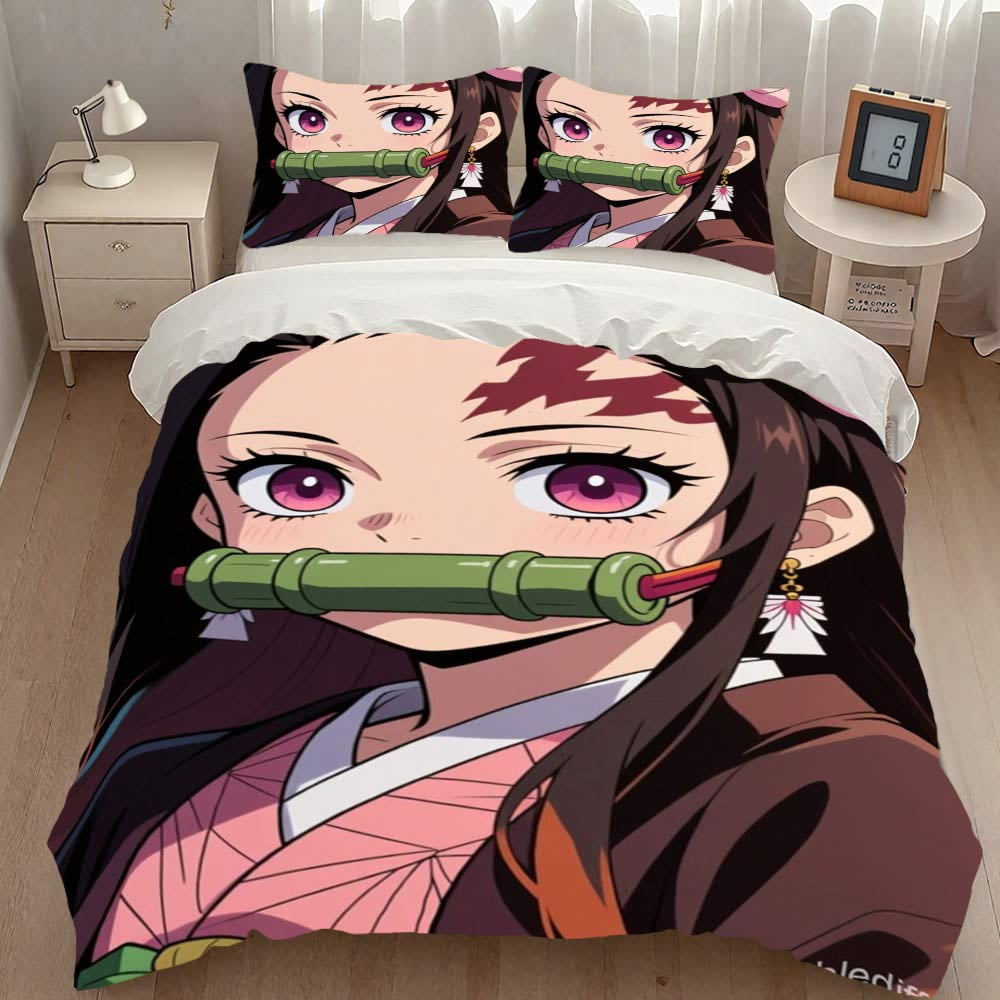 Demon Slayer Nezuko Toddler Bedding Set Gifts Child Sheet Pillow ...