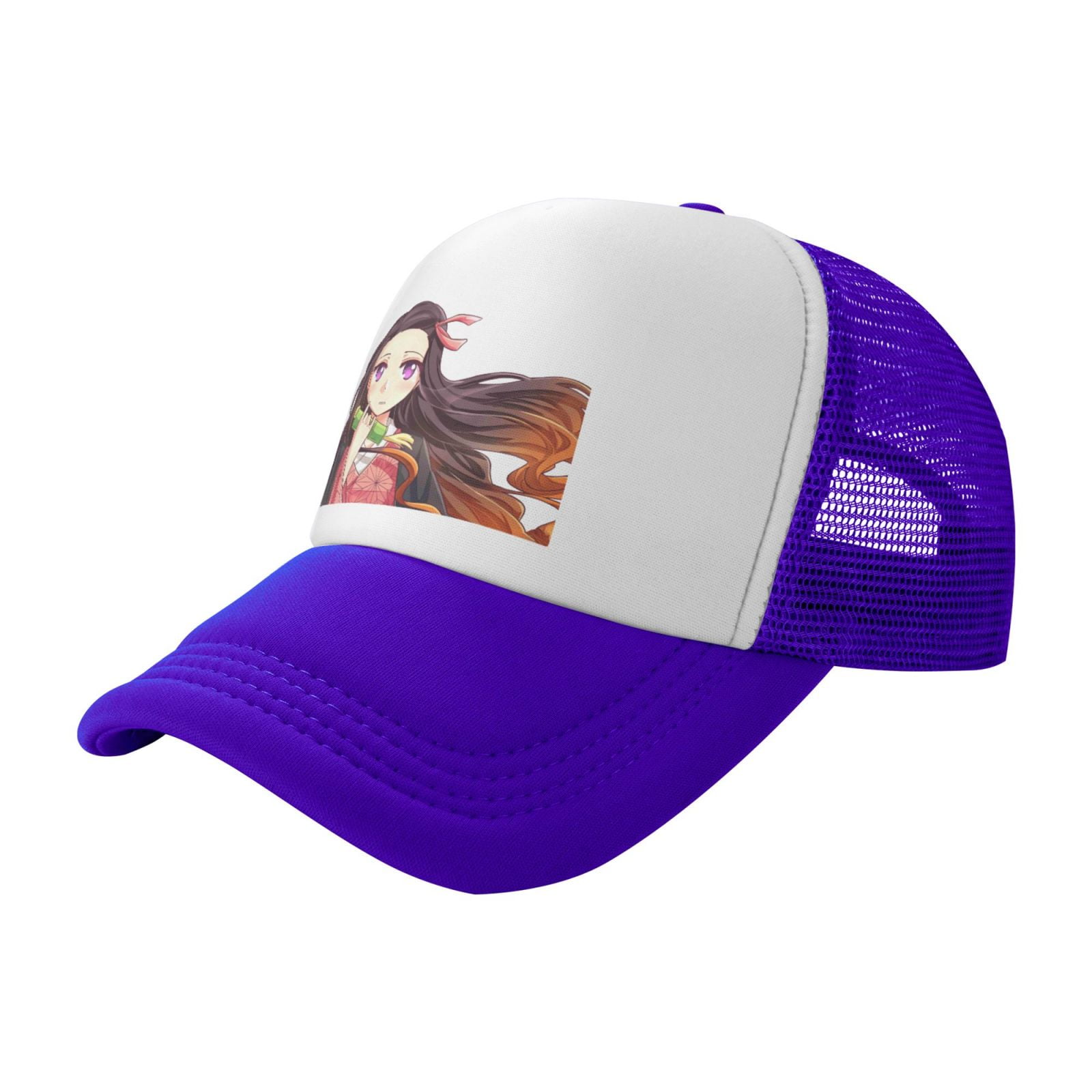 Demon Slayer Nezuko Trucker Hat Unisex Sports Baseball Cap Casual ...