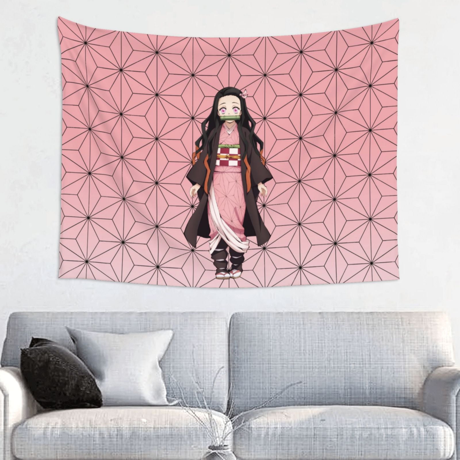 Demon Slayer Nezuko Wall Tapestry Cartoon Poster for Bedroom Aesthetics ...