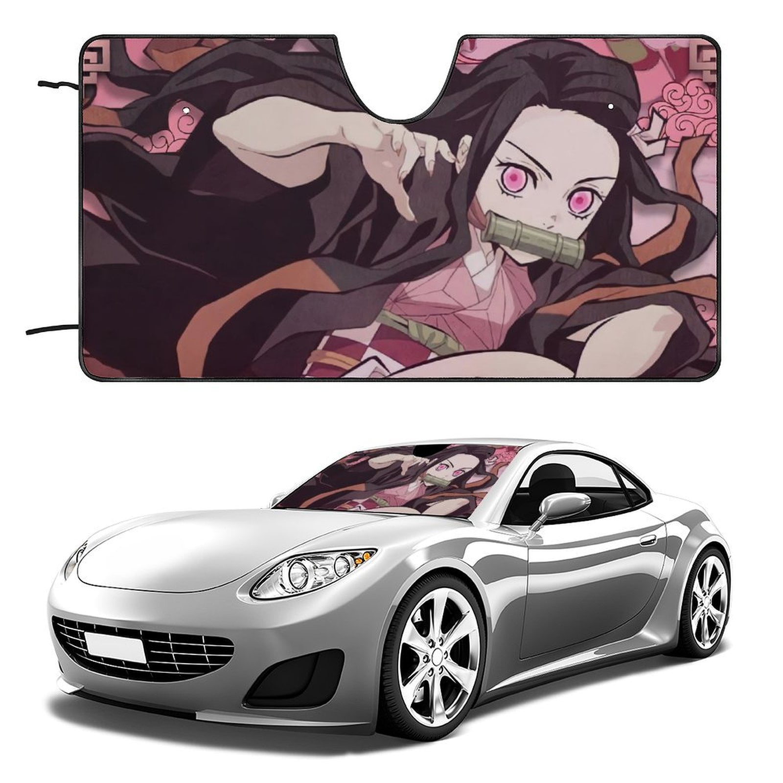Demon Slayer Nezuko Windshield Sun Shade - Car Sun Shade Windshield ...