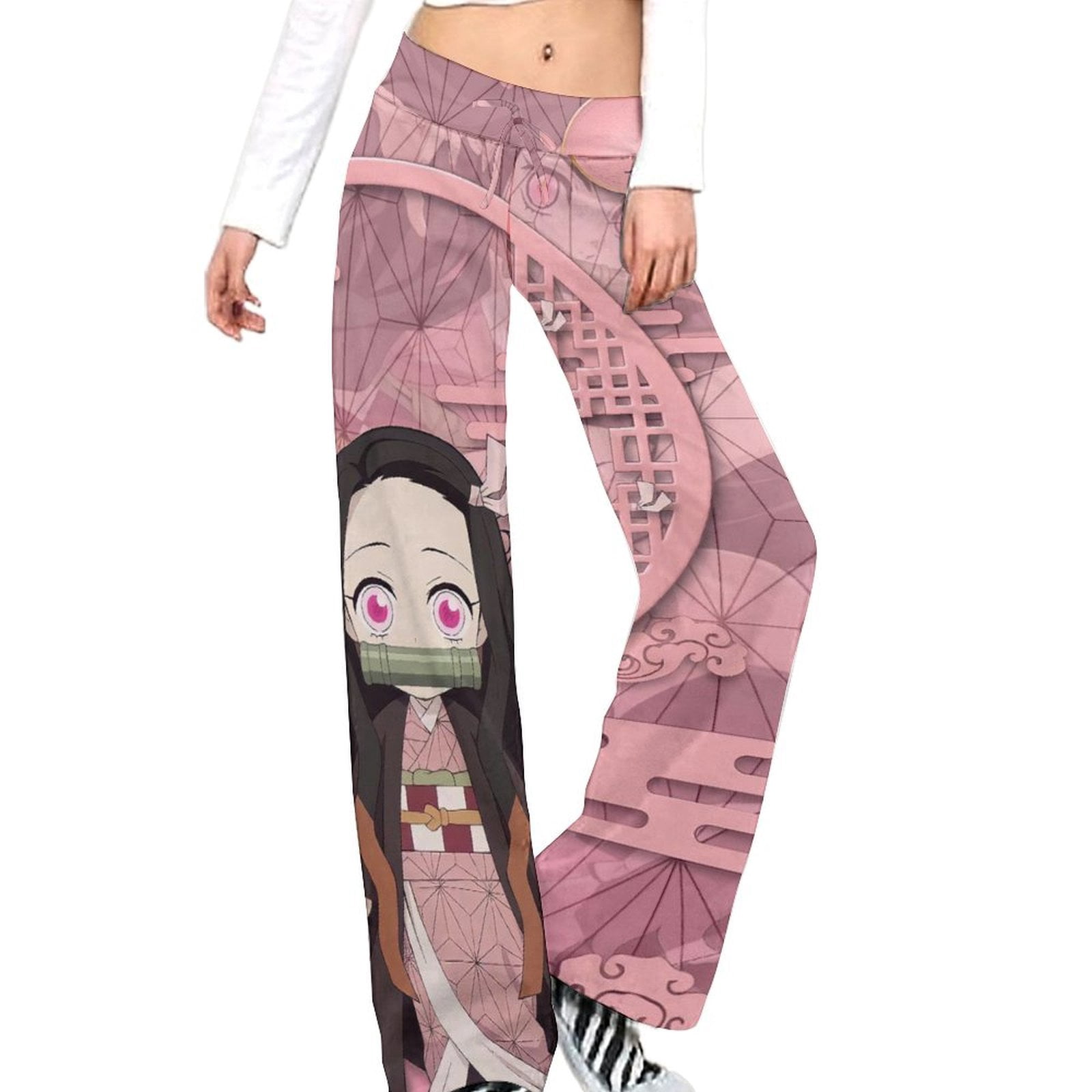 Demon Slayer Nezuko Women's Wide Leg Yoga Pant Comfy Loose Sweatpants ...