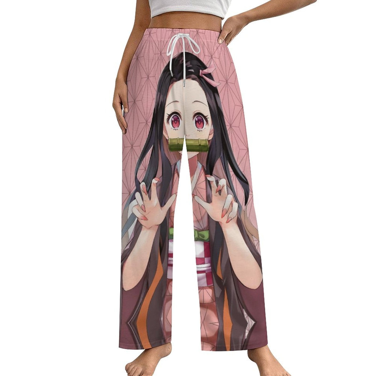 Demon Slayer Nezuko Womens Comfy Pajama PJ Pants Lounge Pants Sleepwear ...