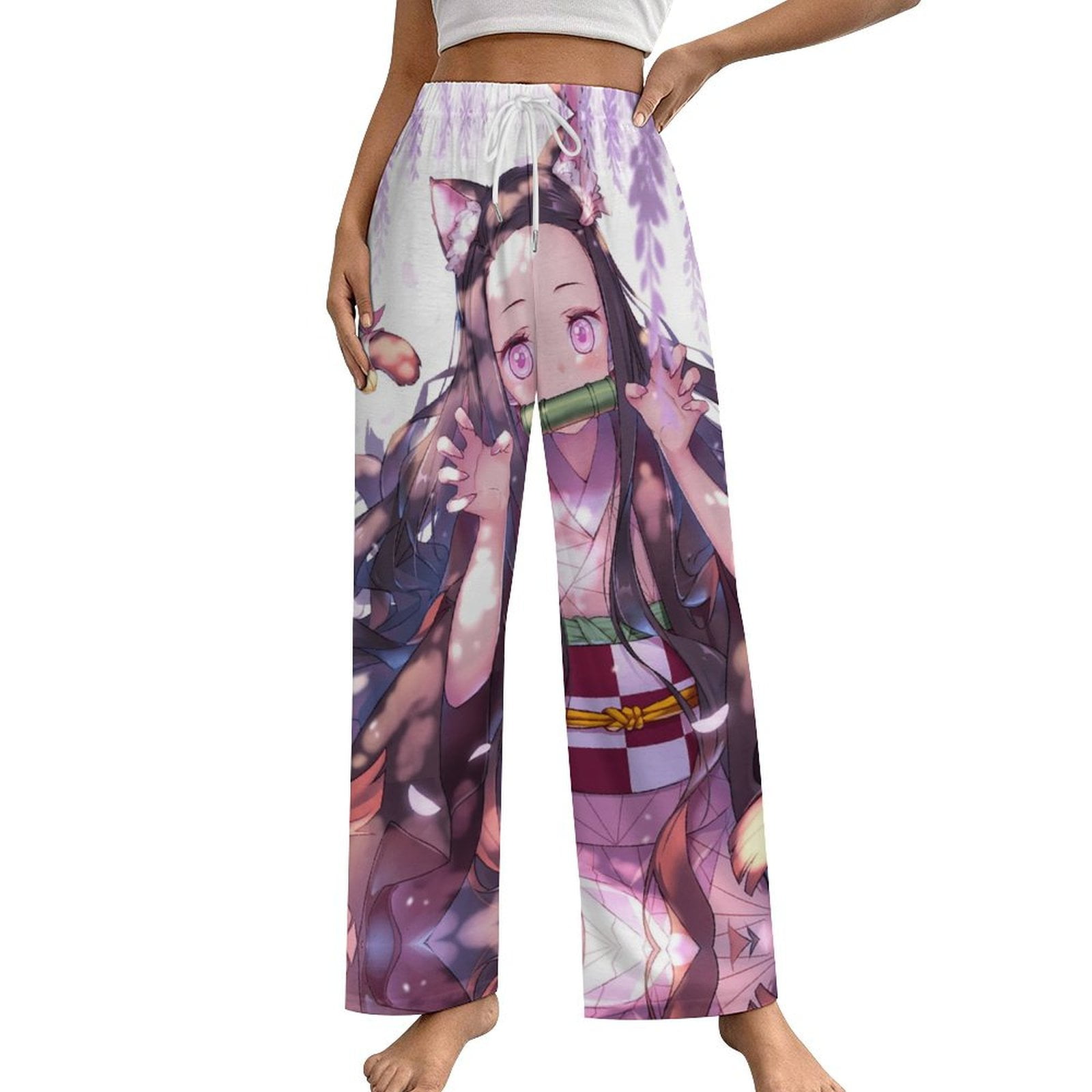 Demon Slayer Nezuko Womens Comfy Pajama PJ Pants Lounge Pants Sleepwear ...