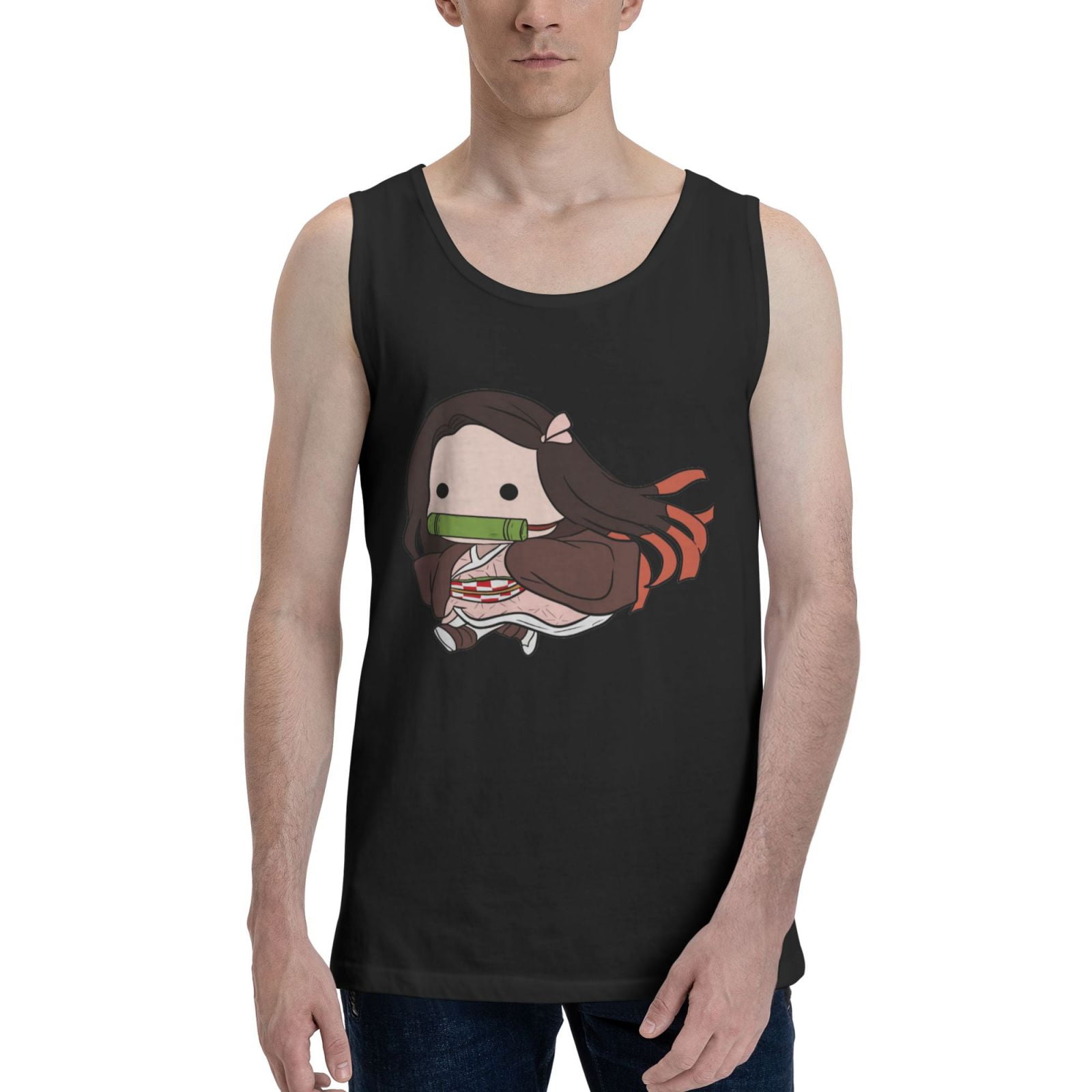 Demon Slayer Nezuko Workout Tank Tops Gym Muscle Tee Bodybuilding ...