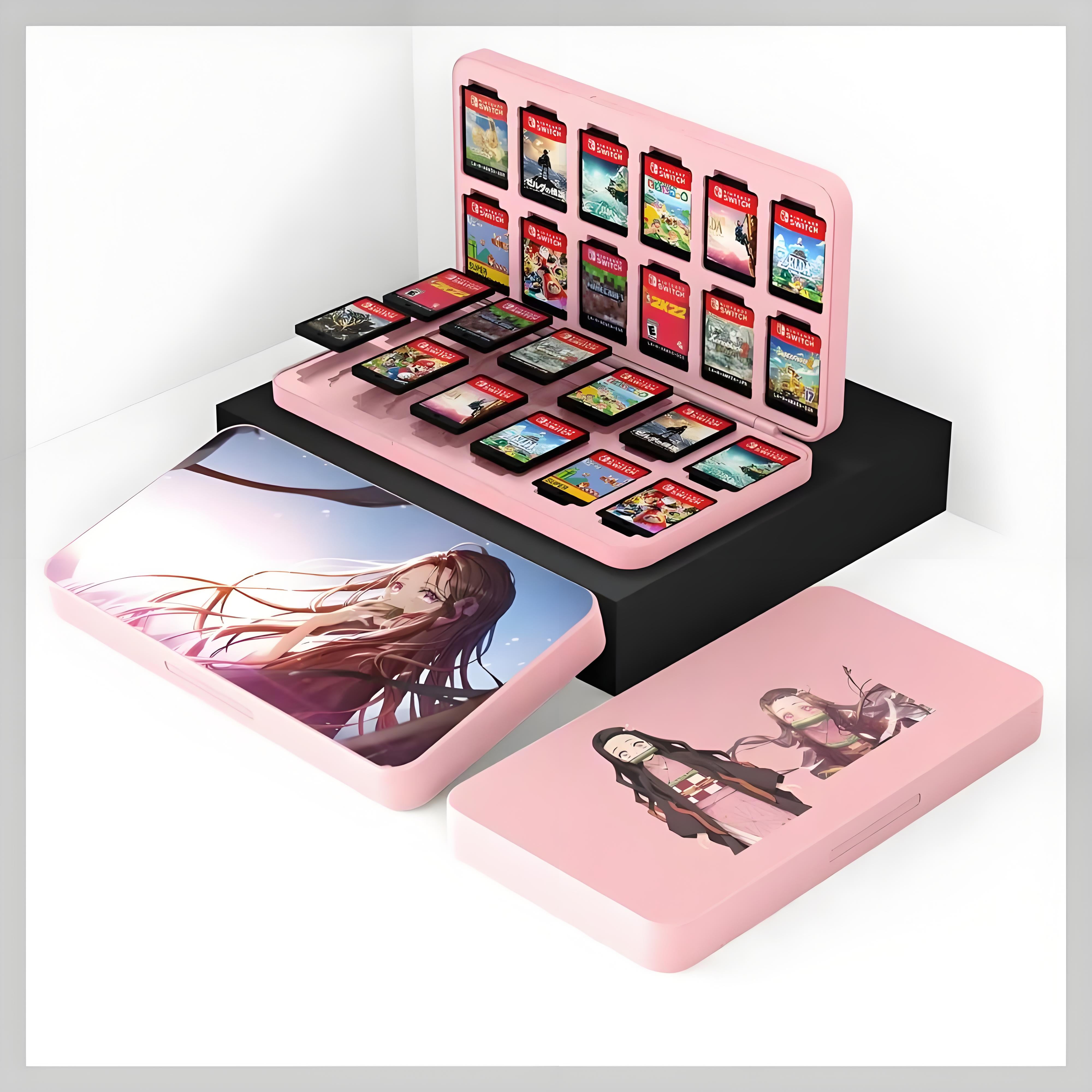 Demon Slayer Nintendo Switch Game Case for Switch Cartridge Case with 24 Game Card Slots & SD ...