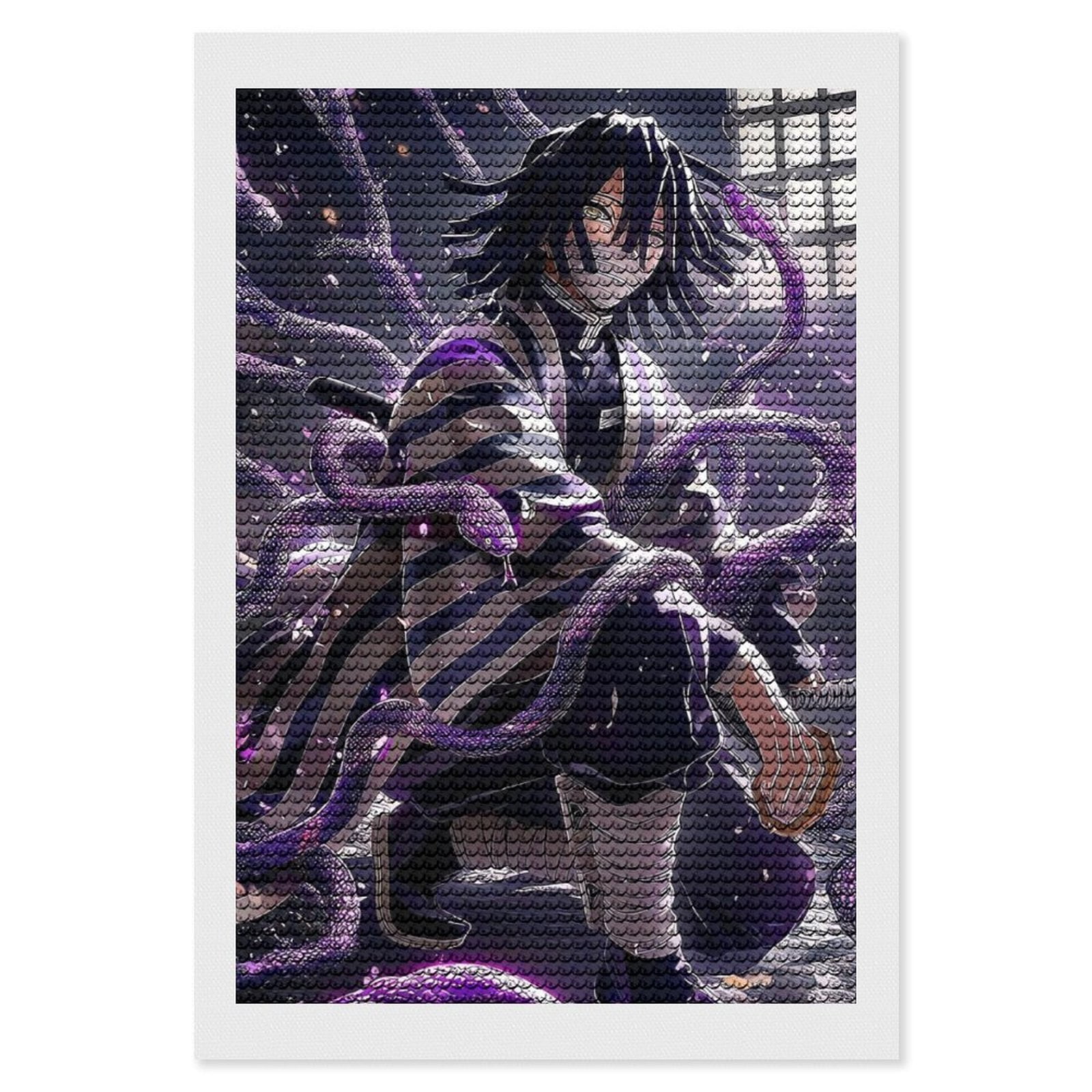 Demon Slayer Obanai Iguro Diamond Art Kits for Adults 5D Diamond Art ...