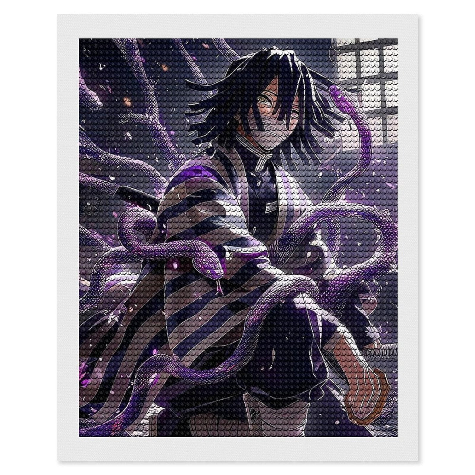 Demon Slayer Obanai Iguro Diamond Art Kits for Adults 5D Diamond Art ...