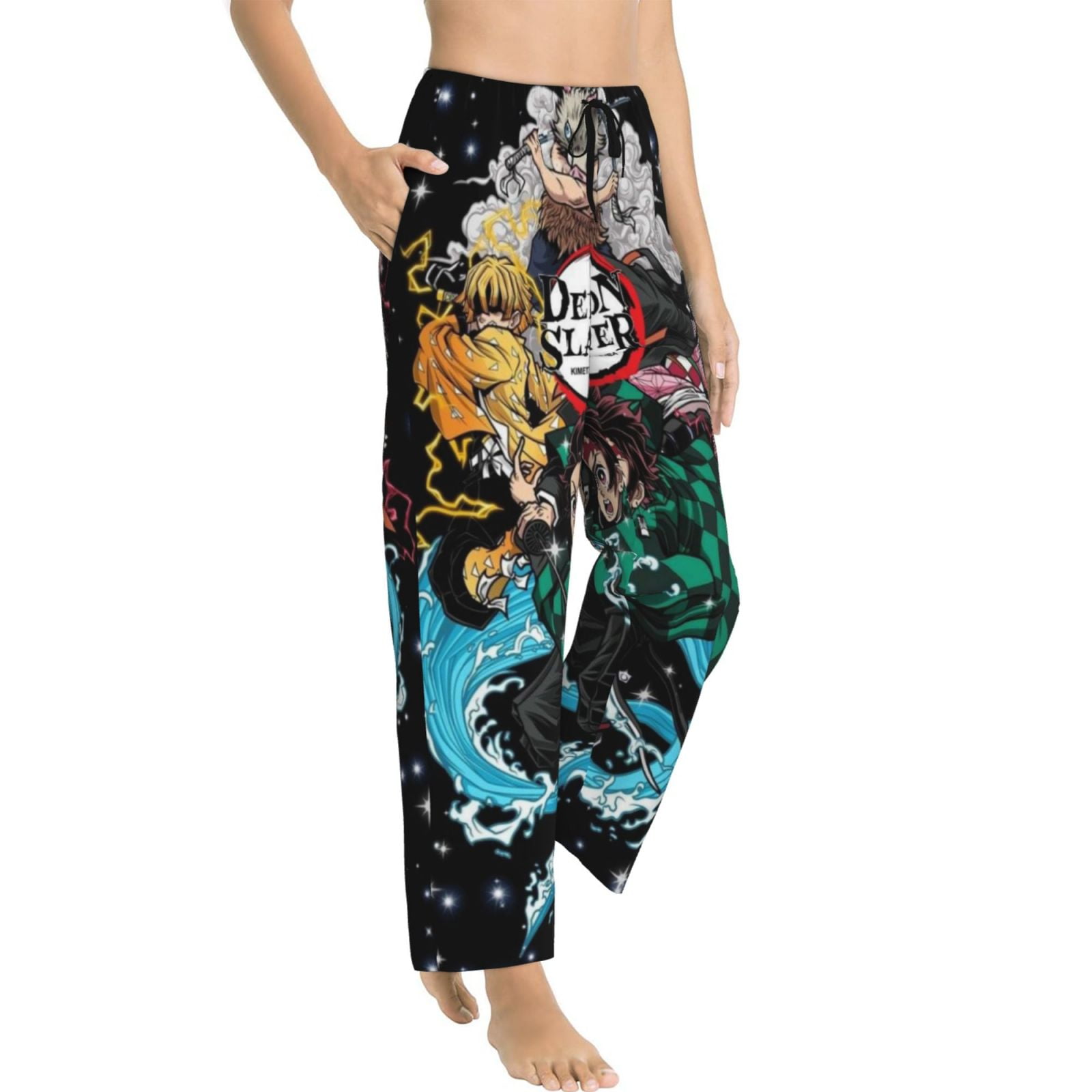 Demon Slayer Pajama Pants for Women Cartoon Pajama Pants All Over Print ...